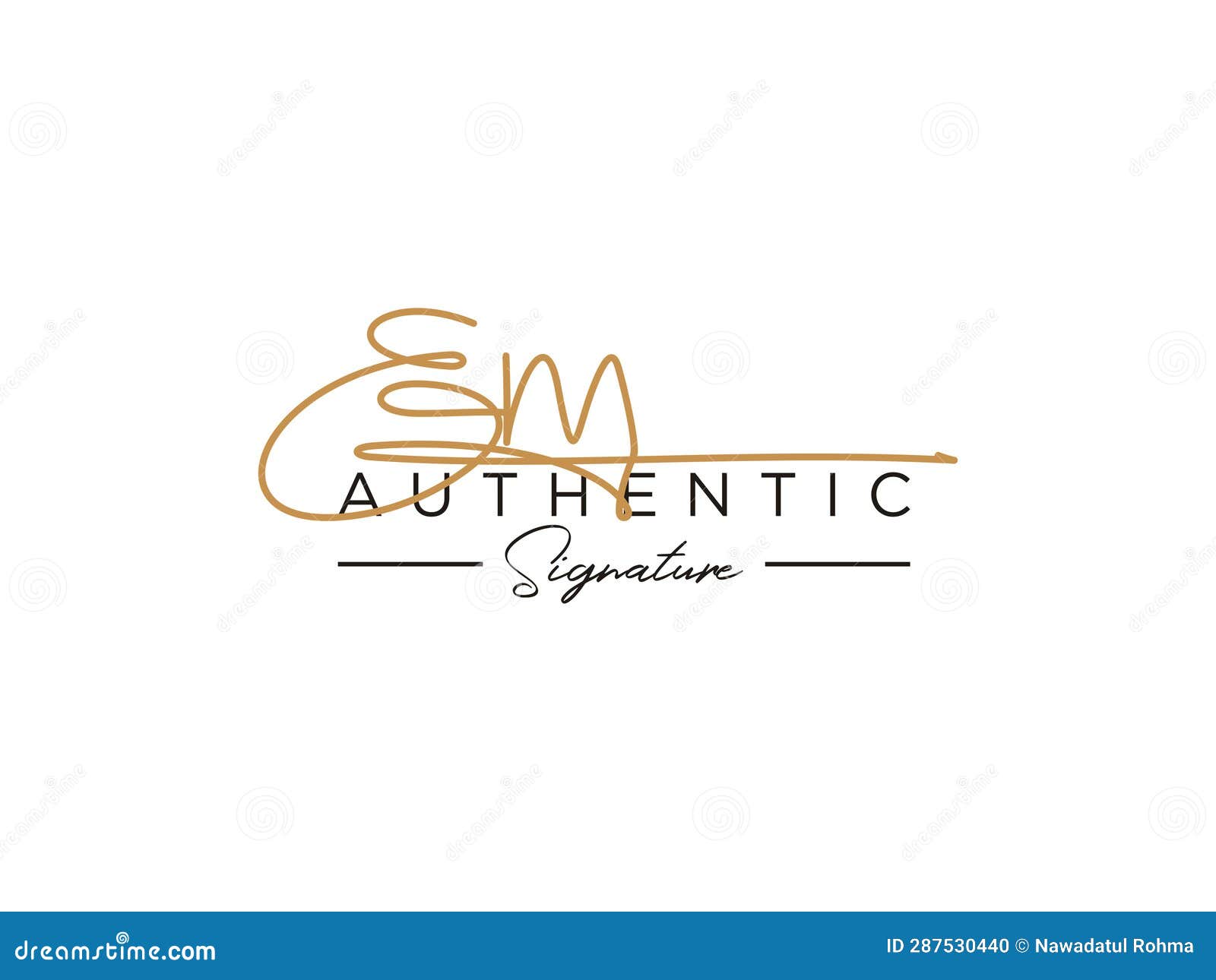 Letter EM Signature Logo Template Vector Stock Vector - Illustration of ...