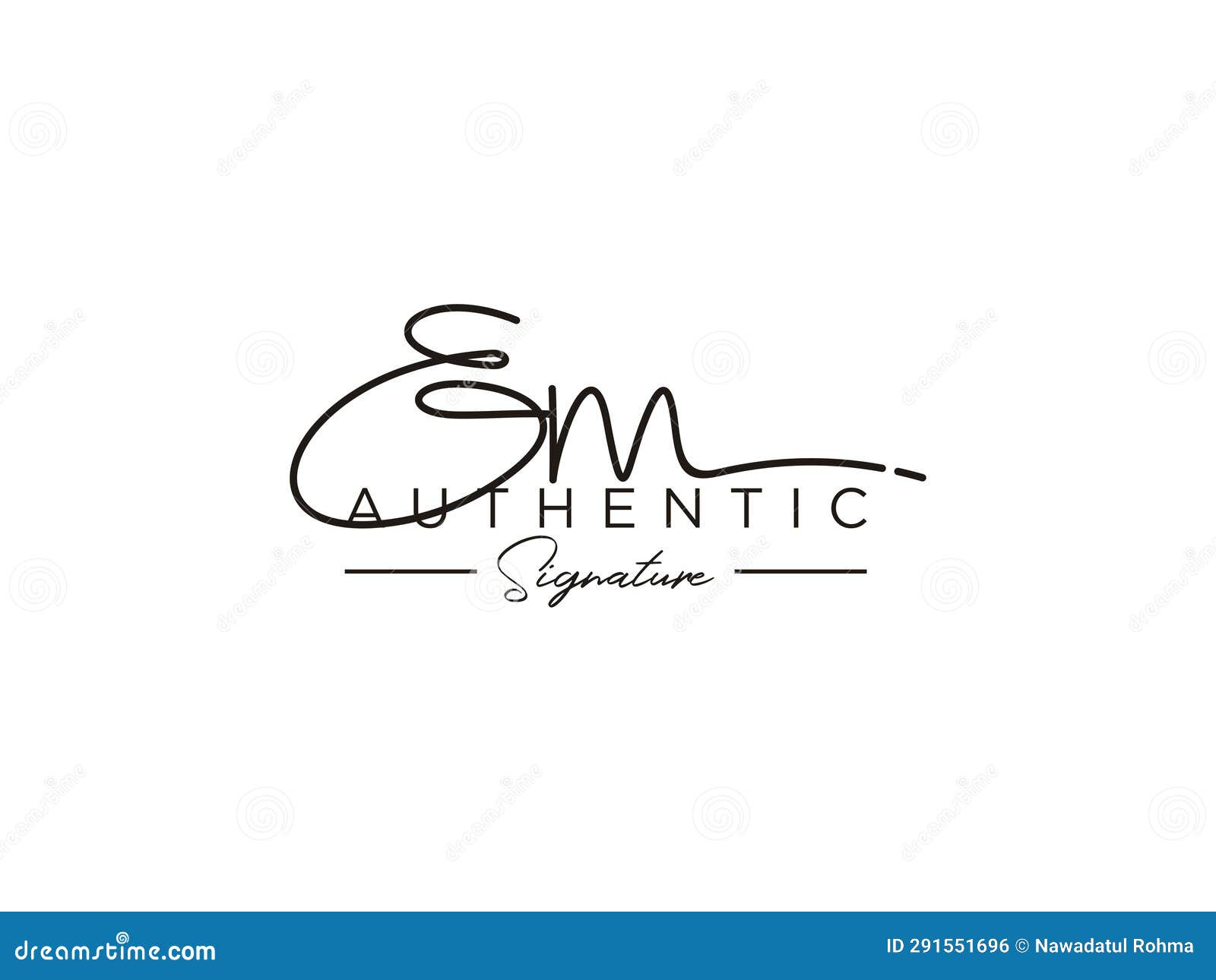 Letter EM Signature Logo Template Vector Stock Vector - Illustration of ...