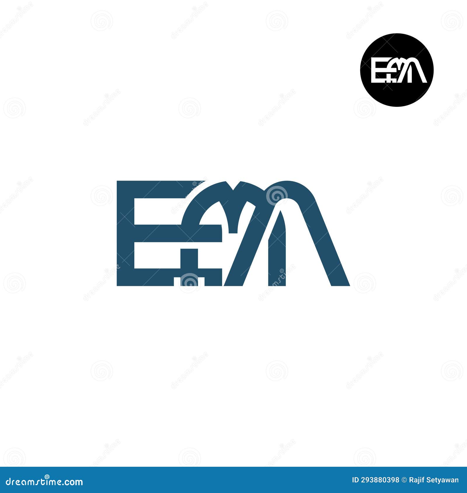 Letter EMA Monogram Logo Design Stock Vector - Illustration of ...