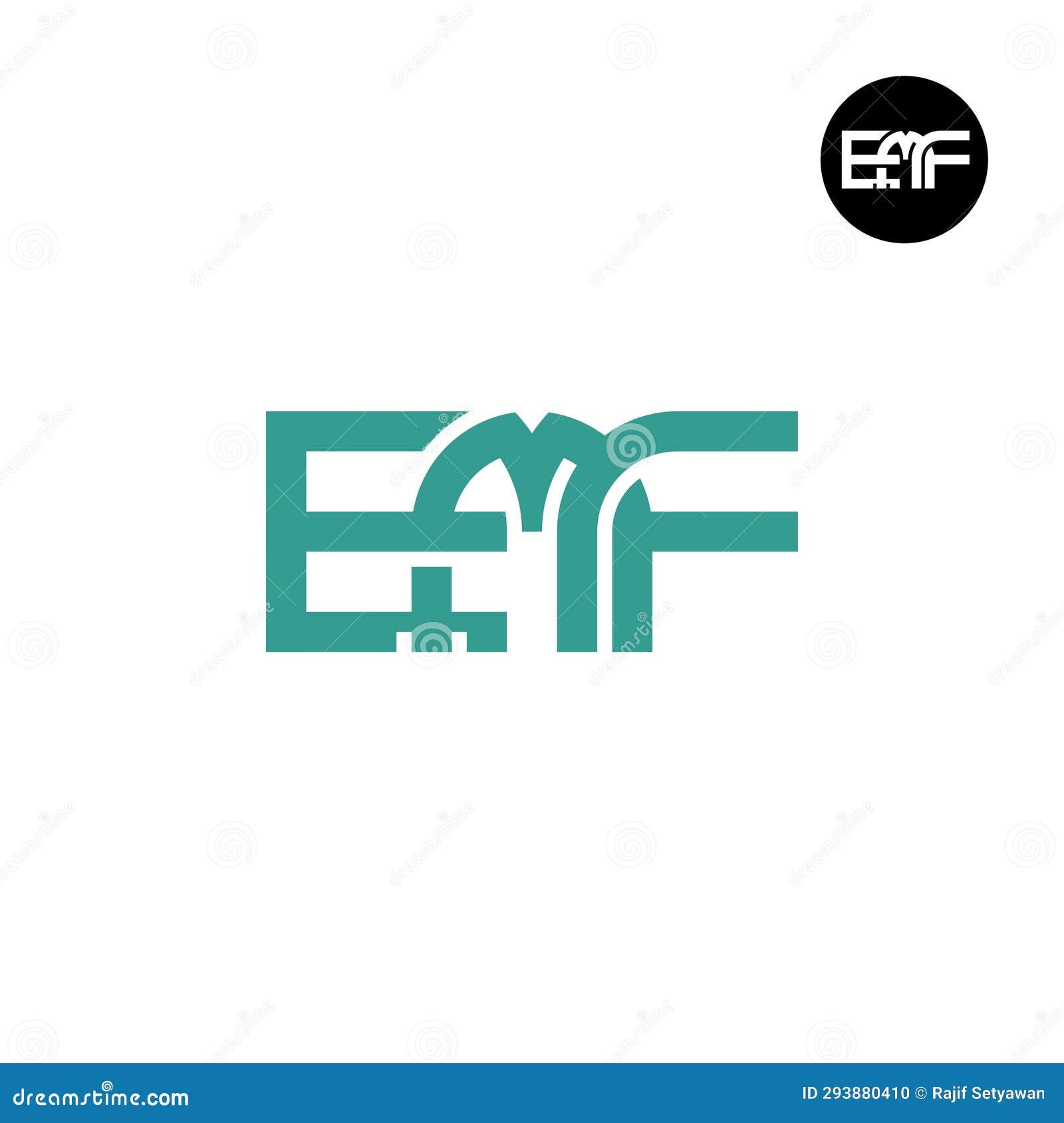 Letter EMF Monogram Logo Design Stock Vector - Illustration of logo ...
