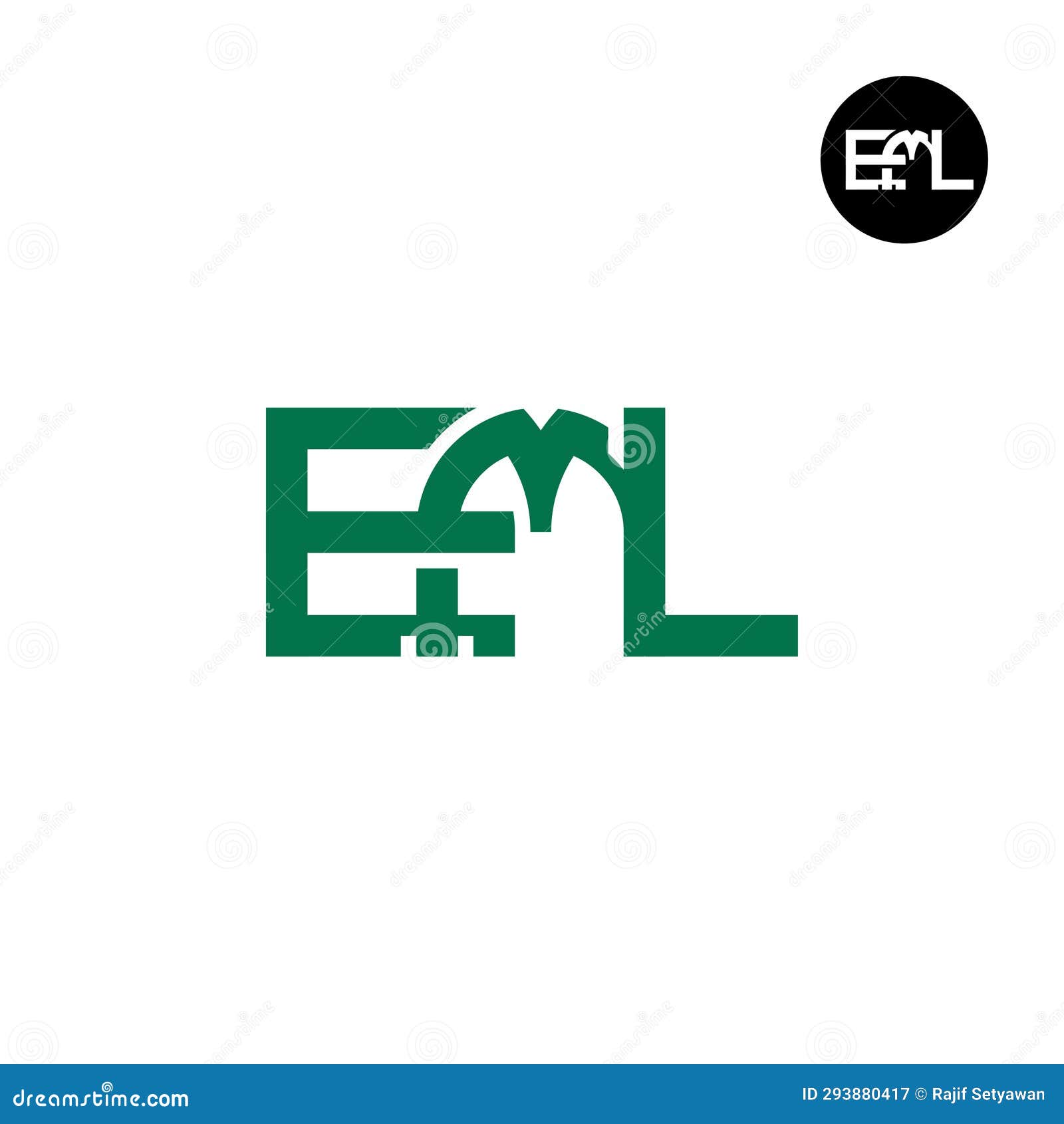 Letter EML Monogram Logo Design Stock Vector - Illustration of ...