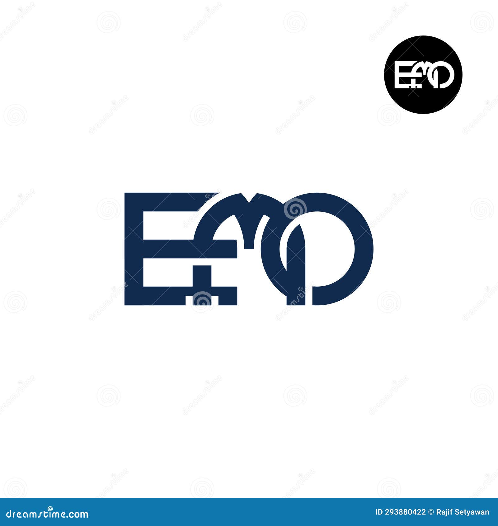 Letter EMO Monogram Logo Design Stock Vector - Illustration of letter ...
