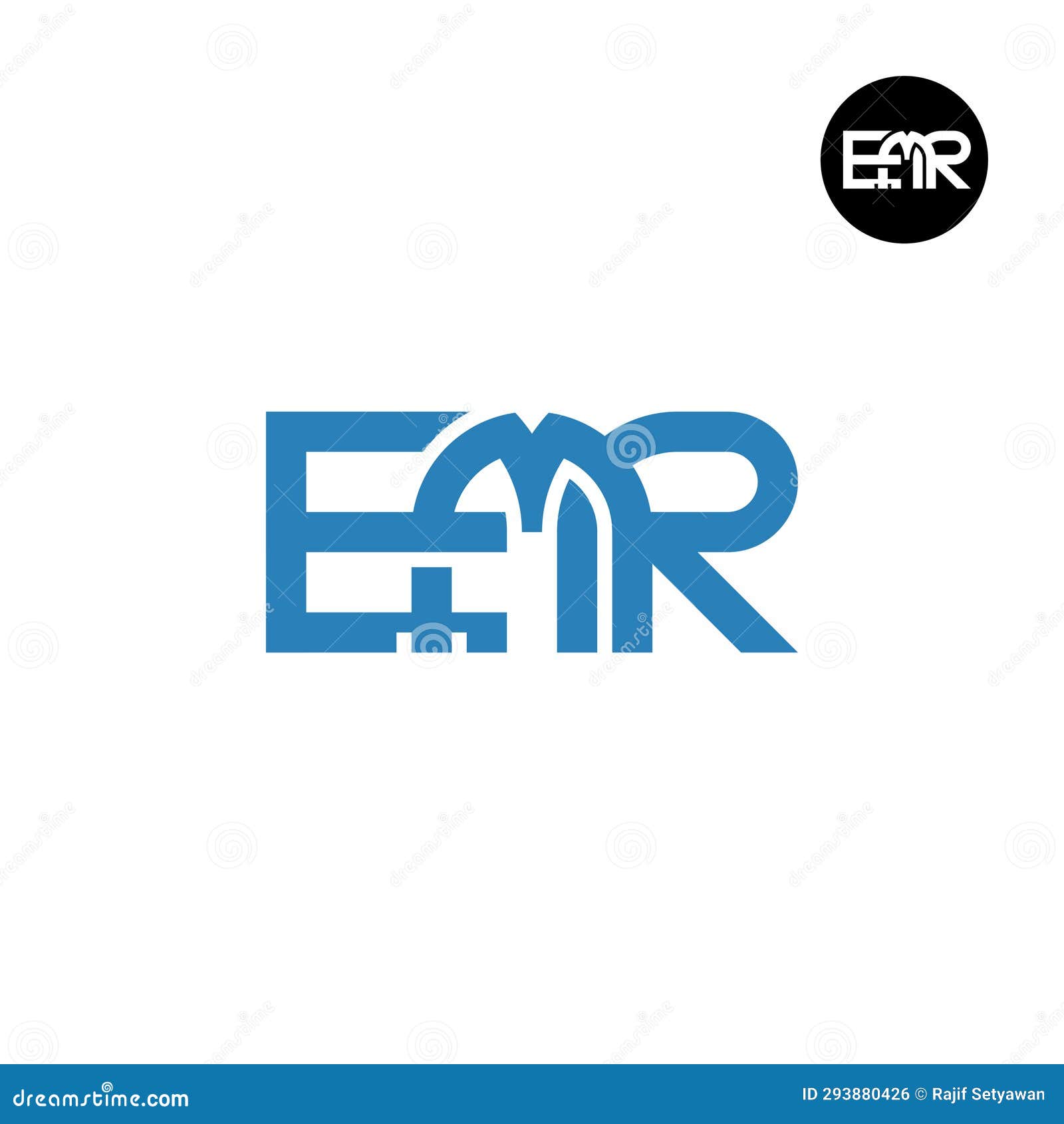 Letter EMR Monogram Logo Design Vector Illustration | CartoonDealer.com ...