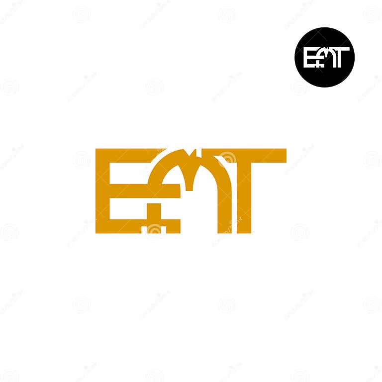 Letter EMT Monogram Logo DesignLetter EMT Monogram Logo Design Stock ...