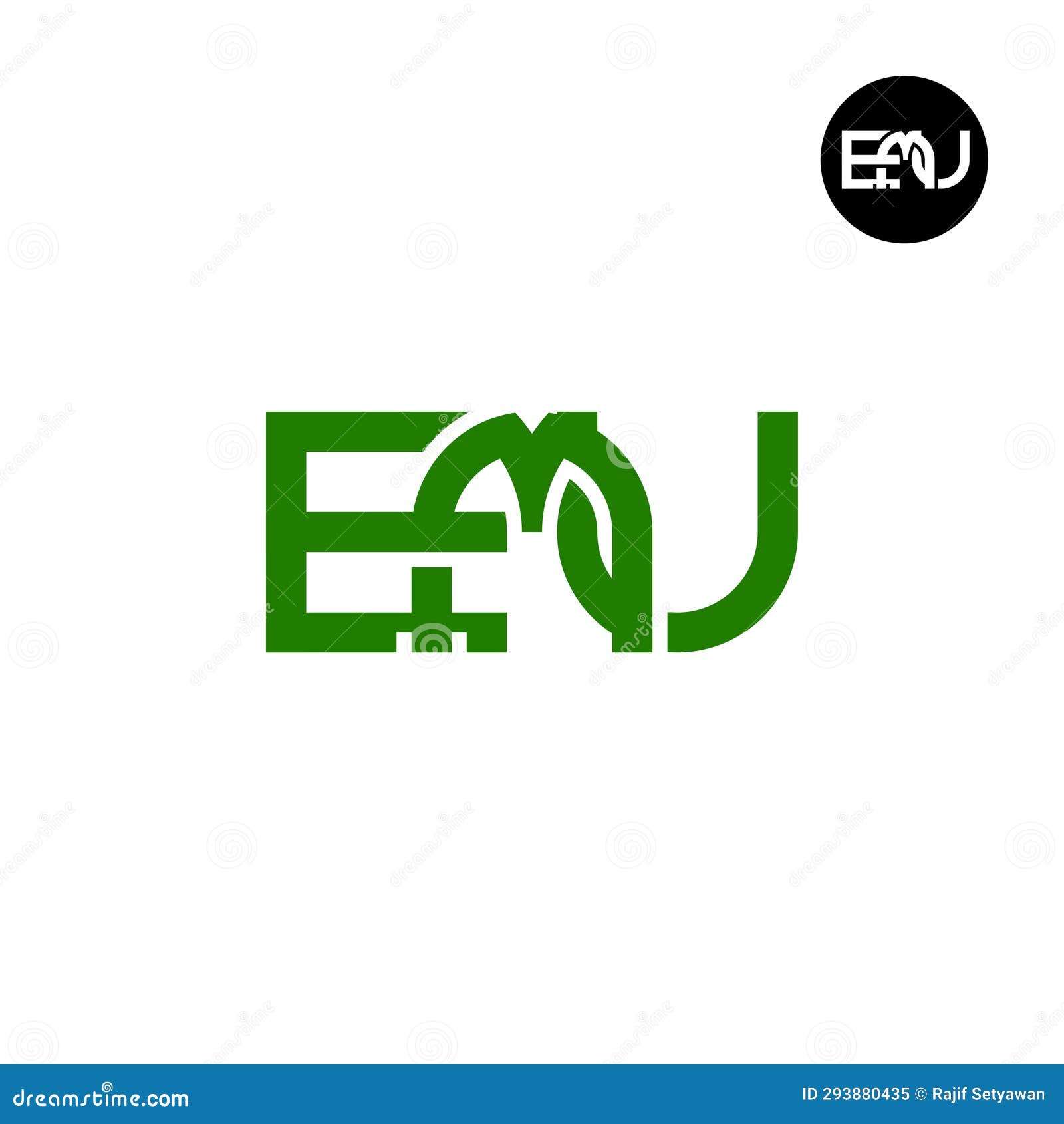 Letter EMU Monogram Logo Design Stock Vector - Illustration of logos ...