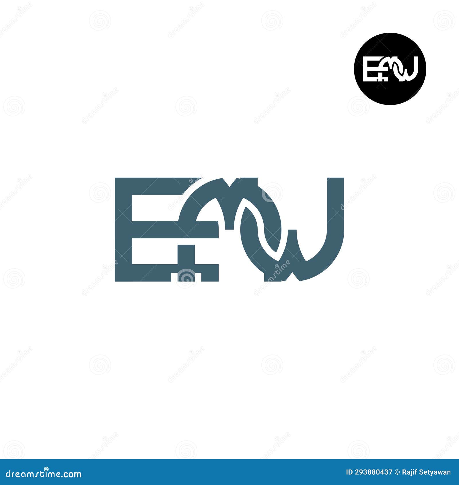 Letter EMW Monogram Logo Design Stock Vector - Illustration of modern ...