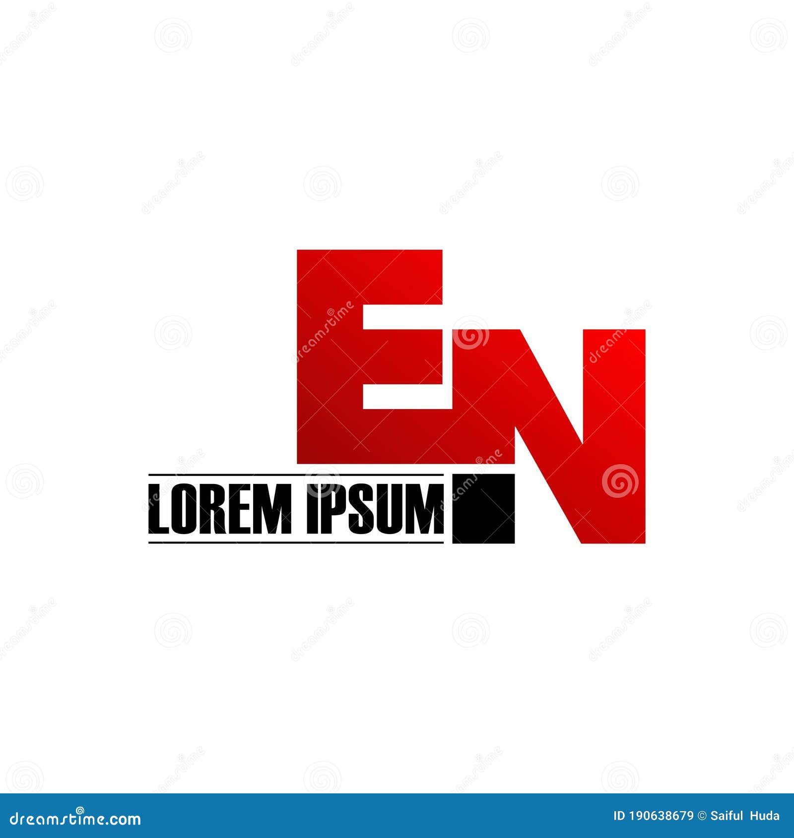 Letter EN Monogram Logo Icon Design Vector. Stock Vector - Illustration ...