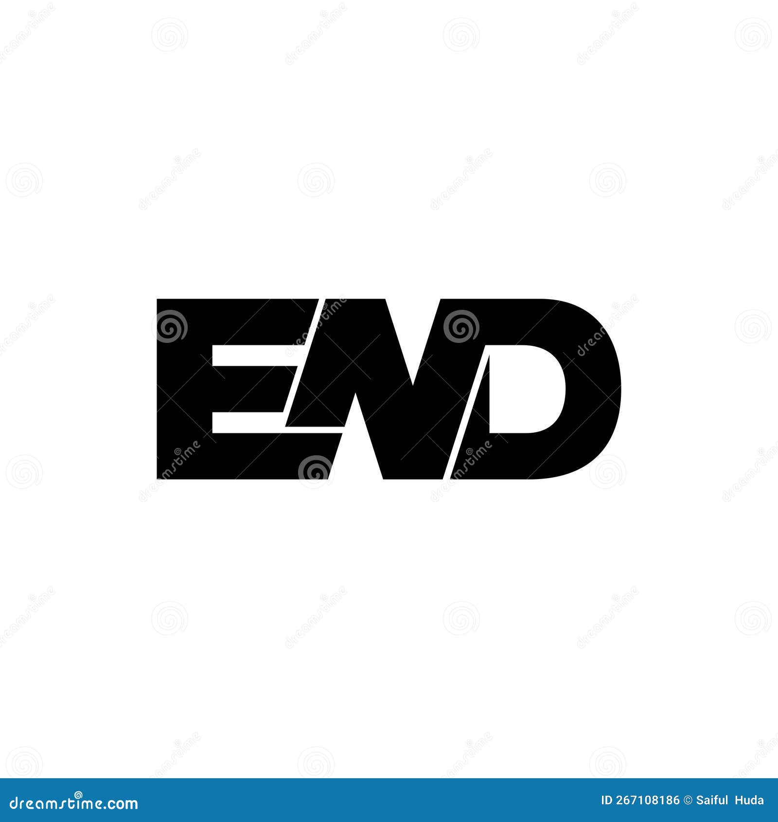 Letter END Simple Monogram Logo Icon Design. Stock Vector ...