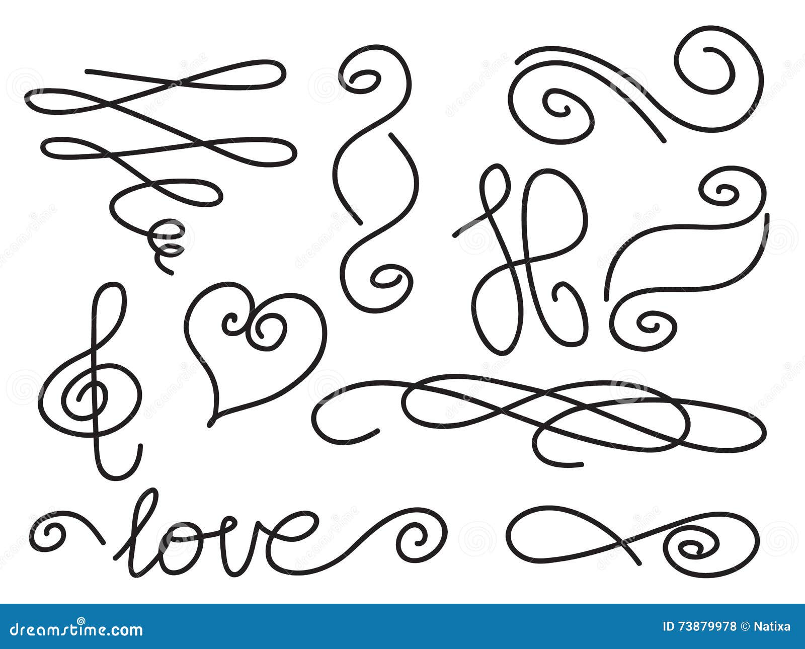 Letter end swirls stock vector. Illustration of elegance - 73879978