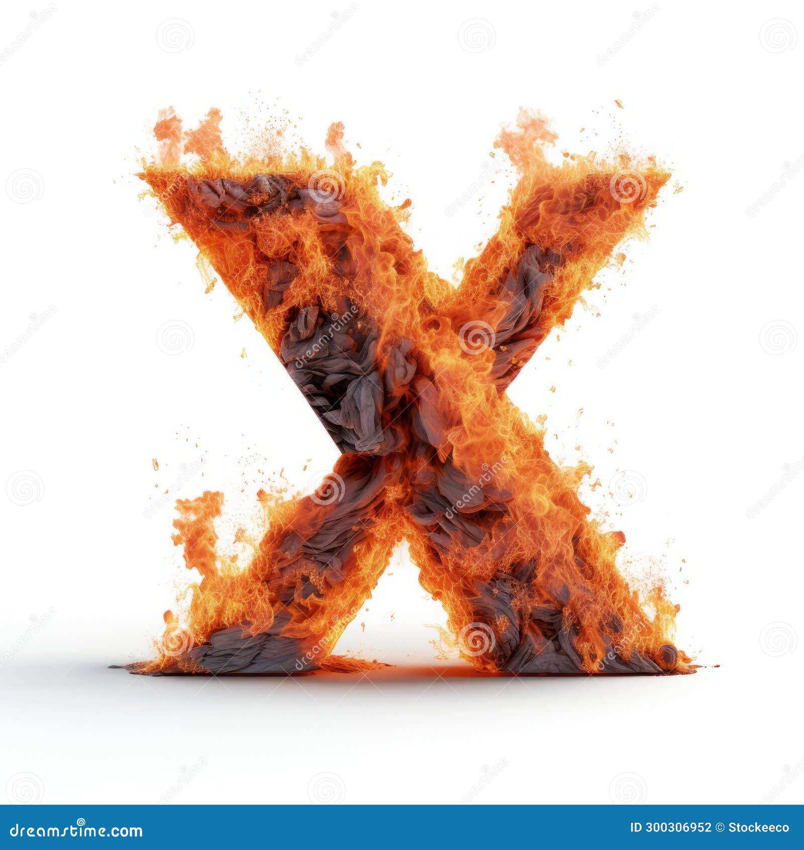 Fiery X: a Cross Processed Explosion of Pigmented Alphabet Letter Stock ...