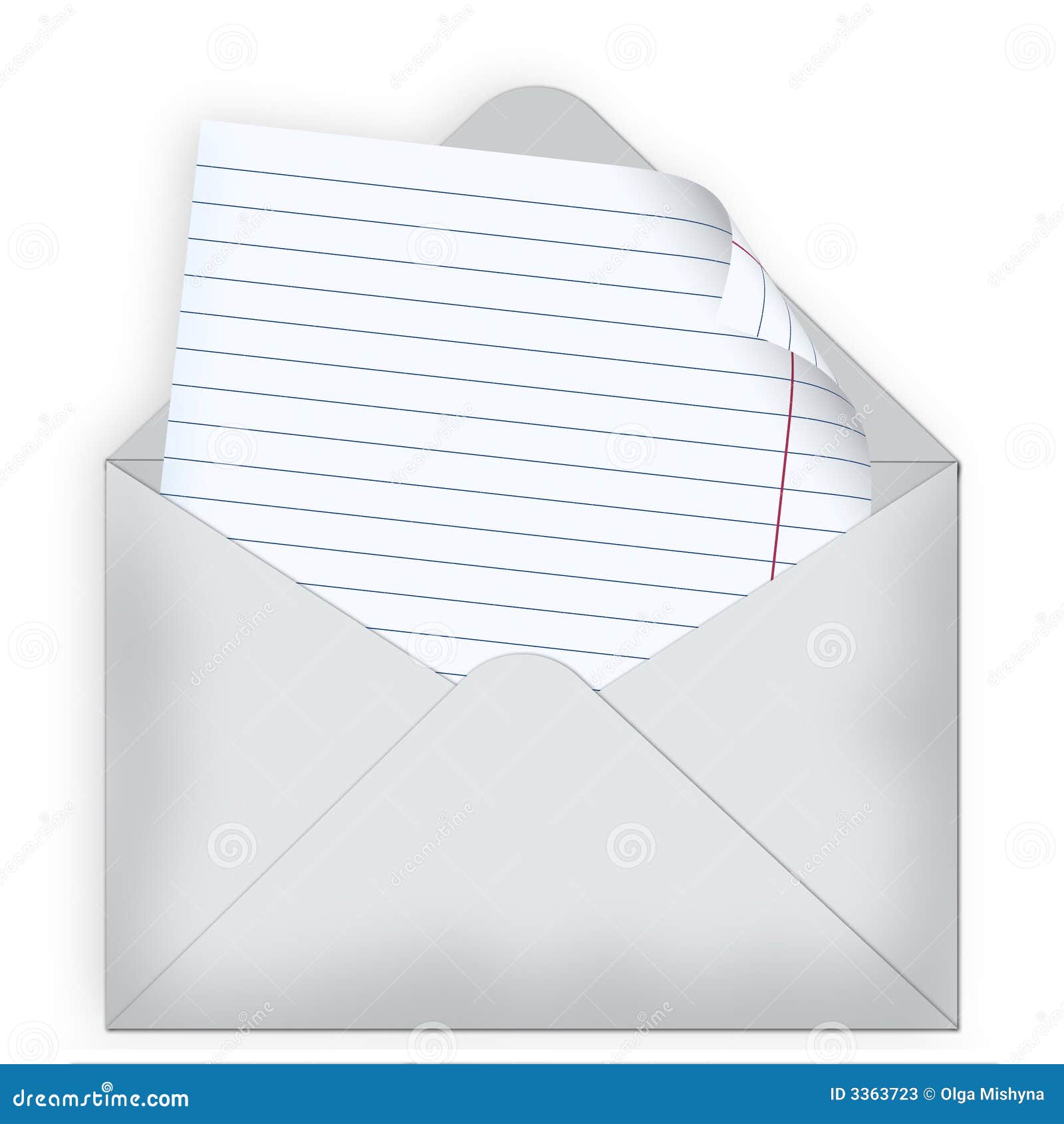 Letter in an envelope stock illustration. Illustration of write - 3363723