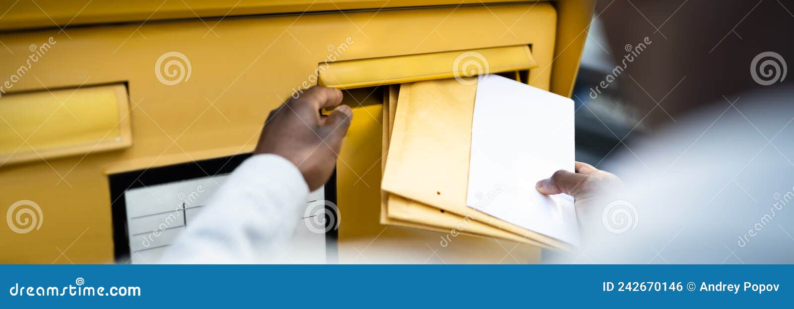 Letter in Envelope or Document in Mailbox Stock Photo - Image of hold ...