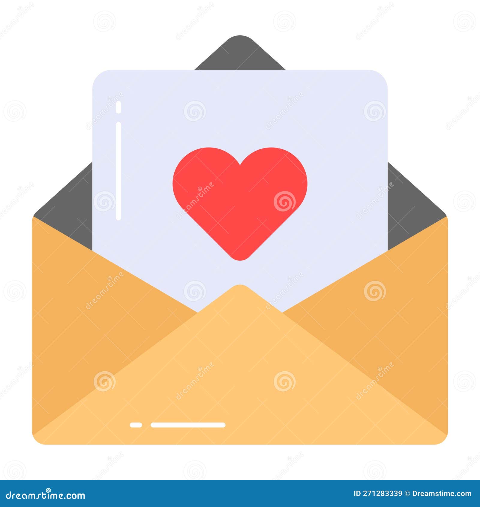 Letter Envelope Having Page with Heart, Vector of Good Feedback Stock ...
