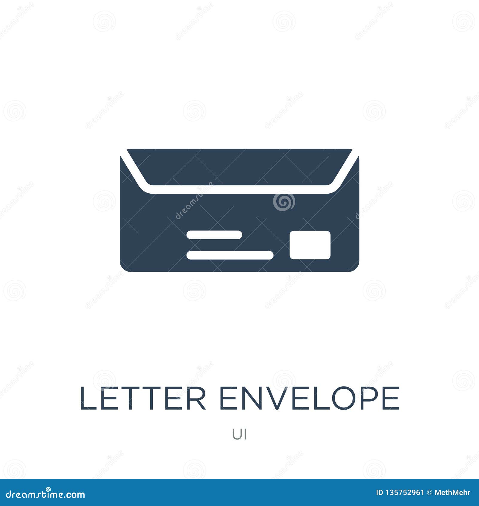 Letter Envelope Icon in Trendy Design Style. Letter Envelope Icon ...