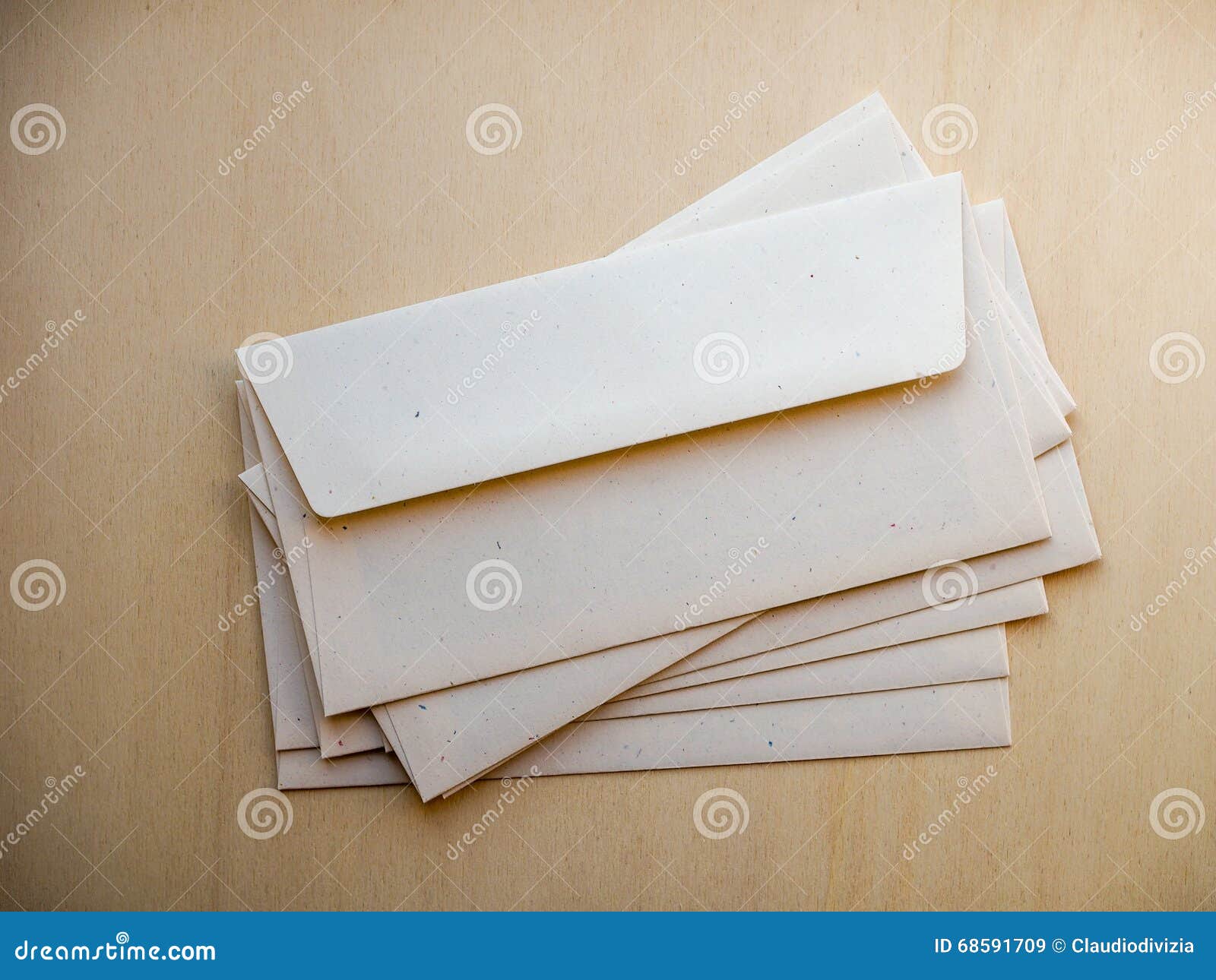 Letter Envelope on Wood Table Stock Image - Image of post, write: 68591709