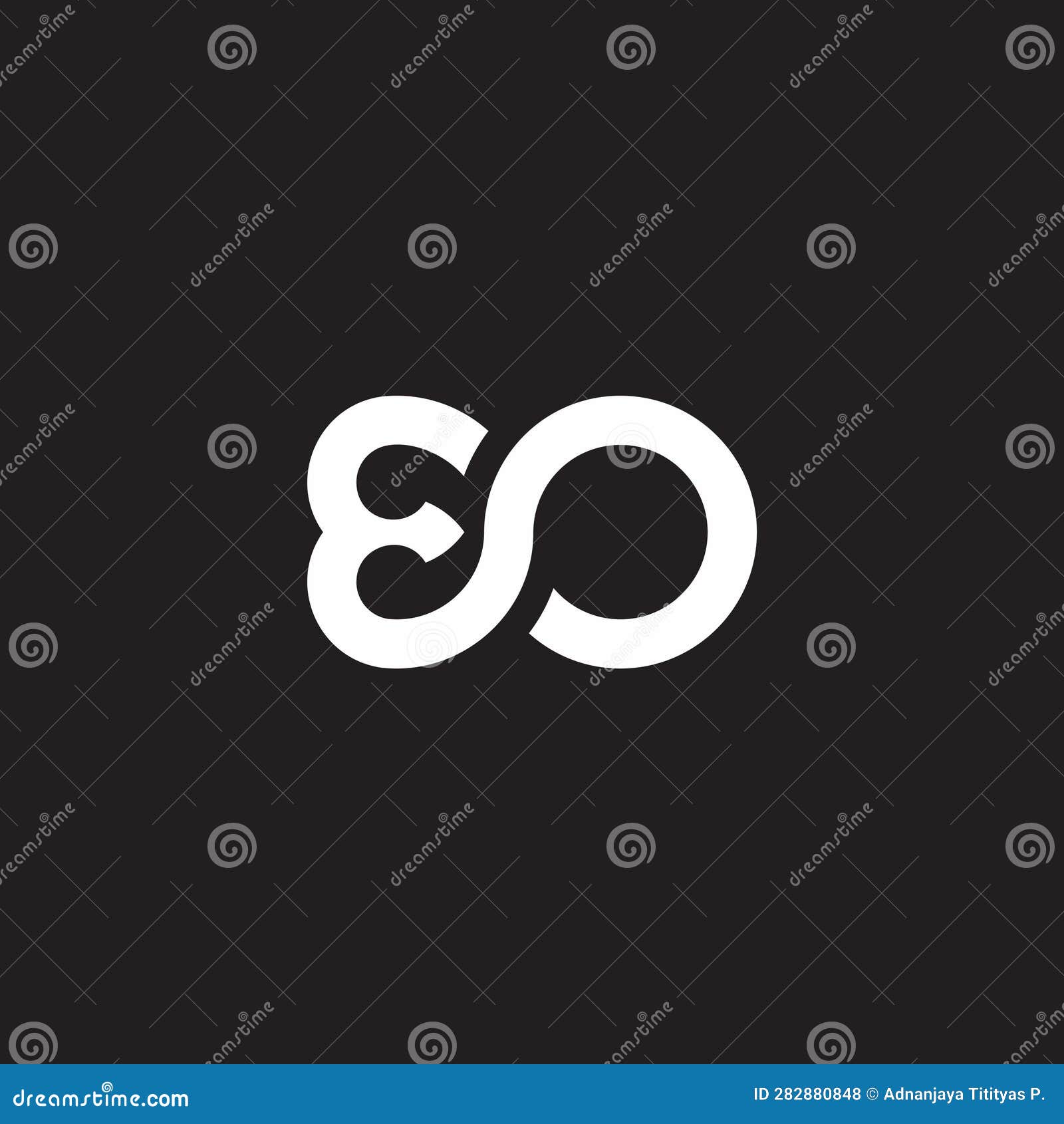 Letter Eo Curve Loop Logo Vector Stock Vector - Illustration of line ...