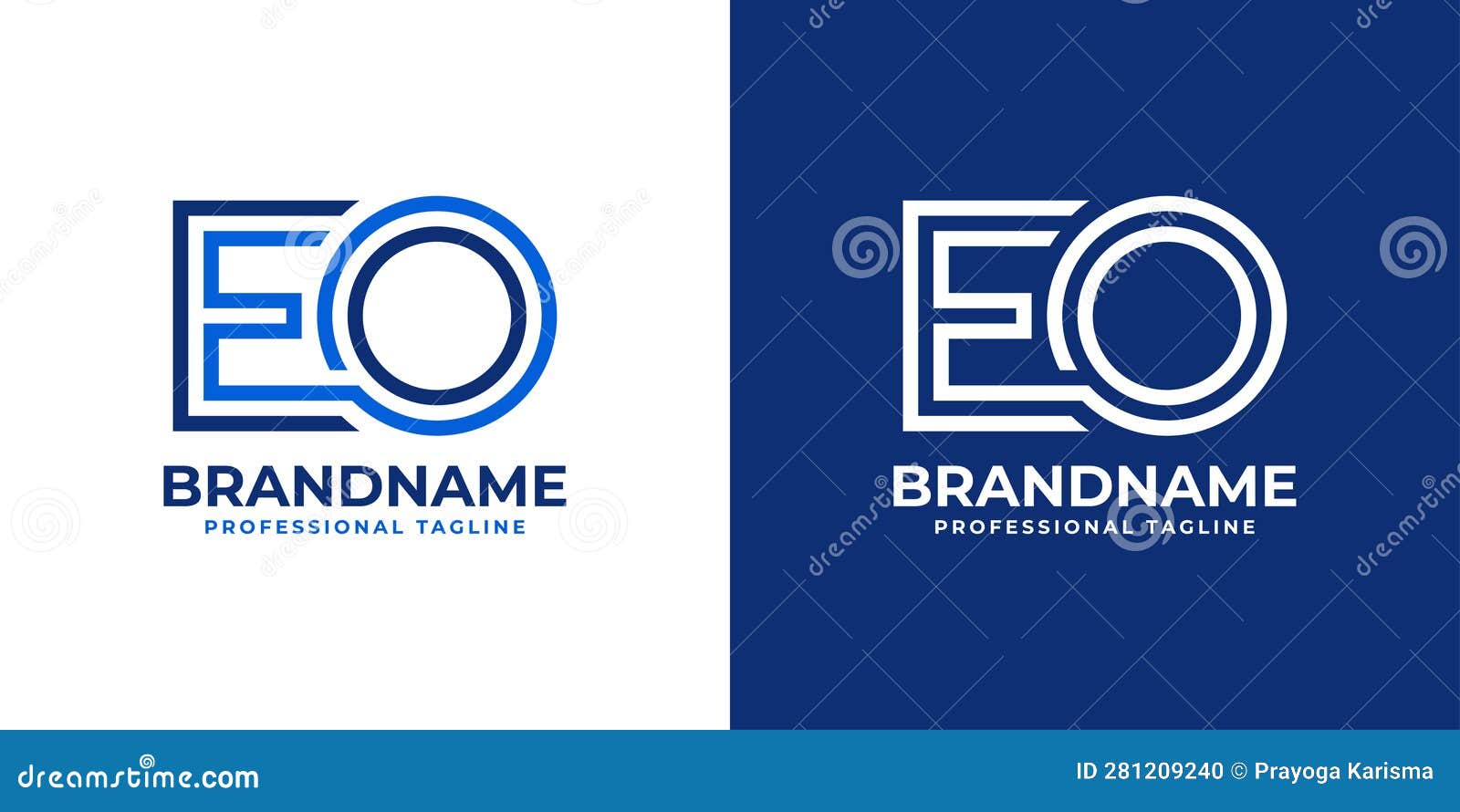 Letter EO Line Monogram Logo, Suitable for Any Business with EO or OE ...