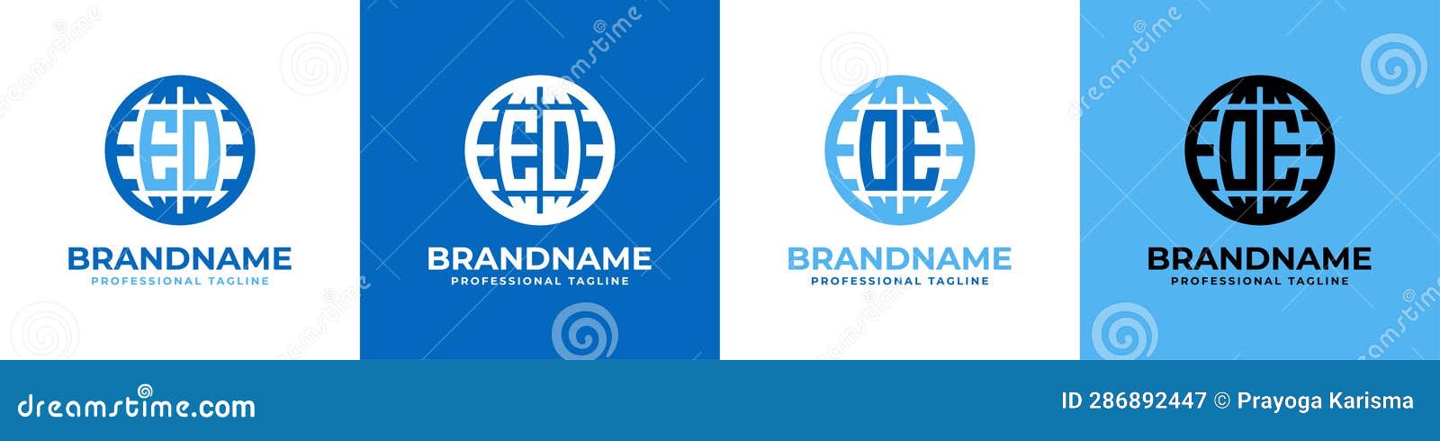 Letter EO and OE Globe Logo Set, Suitable for Any Business with EO or ...