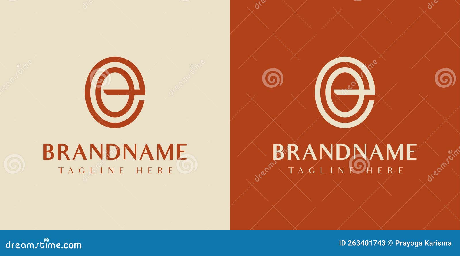 Letter EO or OE Oval Logo, OE or EO Initials Stock Illustration ...