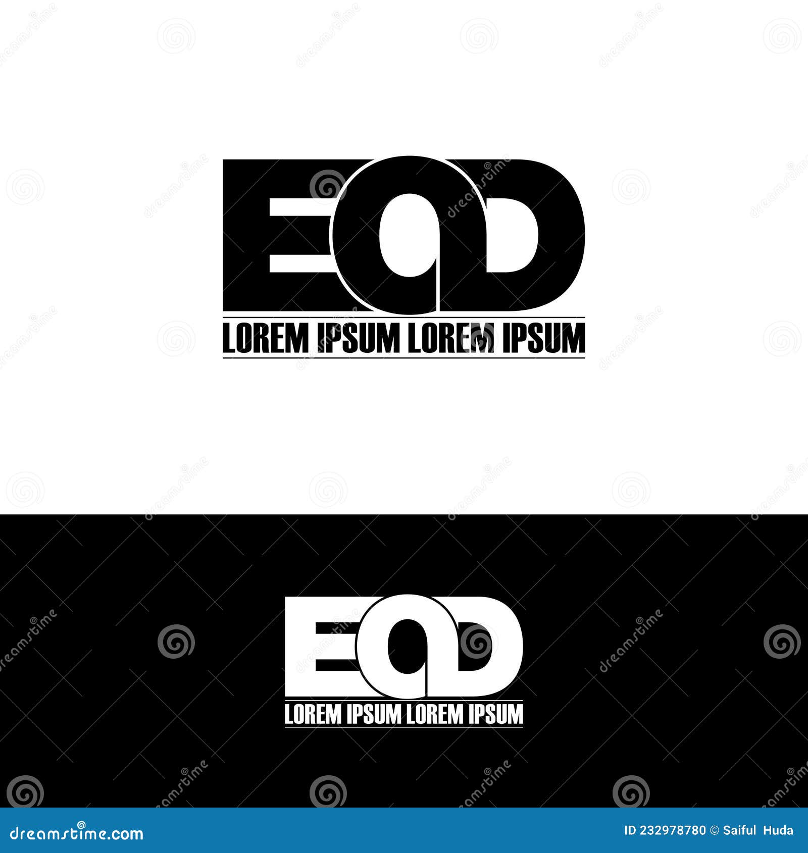 Letter EOD Simple Monogram Logo Icon Design. Stock Vector ...