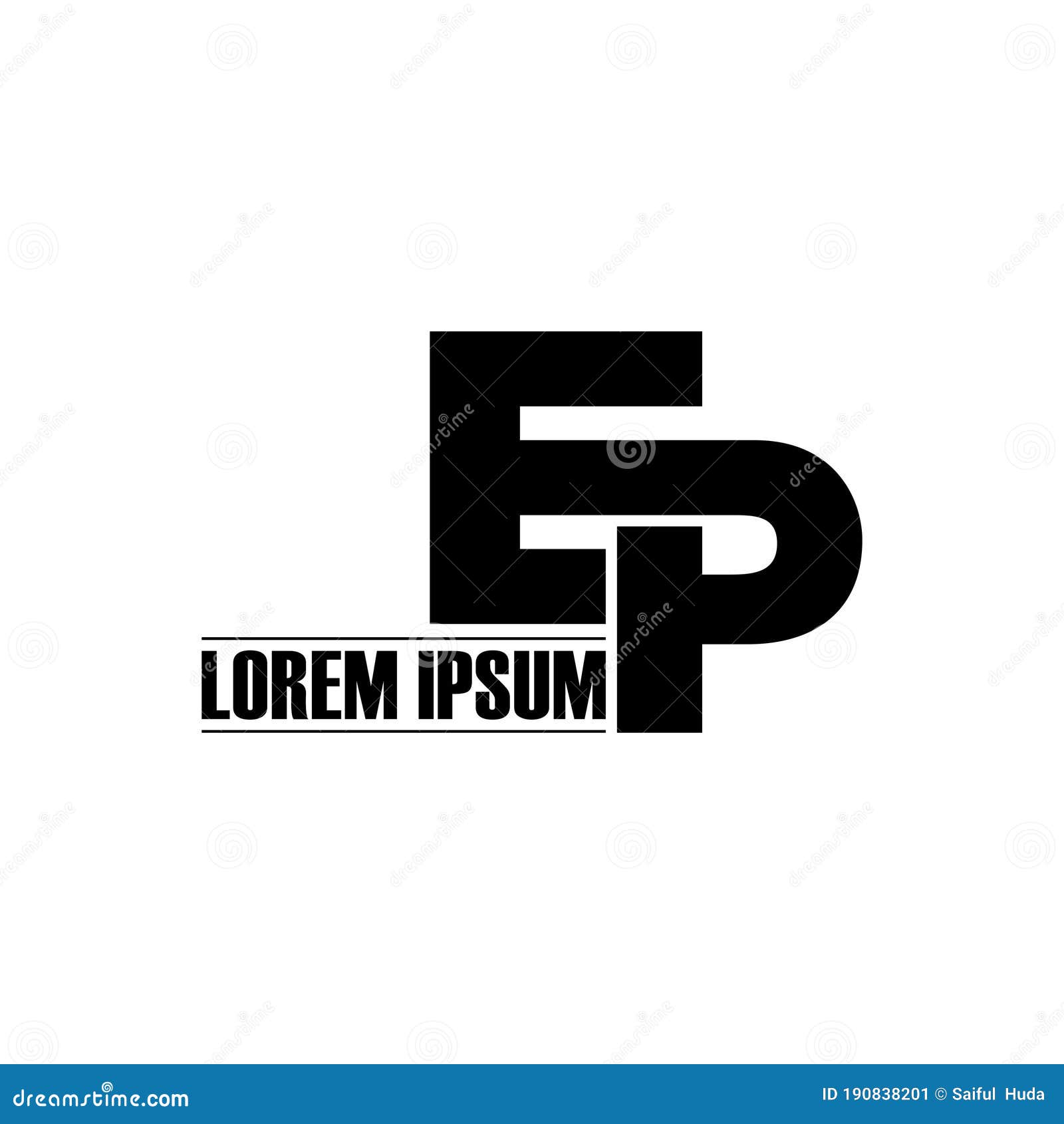 Letter EP Monogram Logo Icon Design Vector. Stock Vector - Illustration of initials, isolated ...