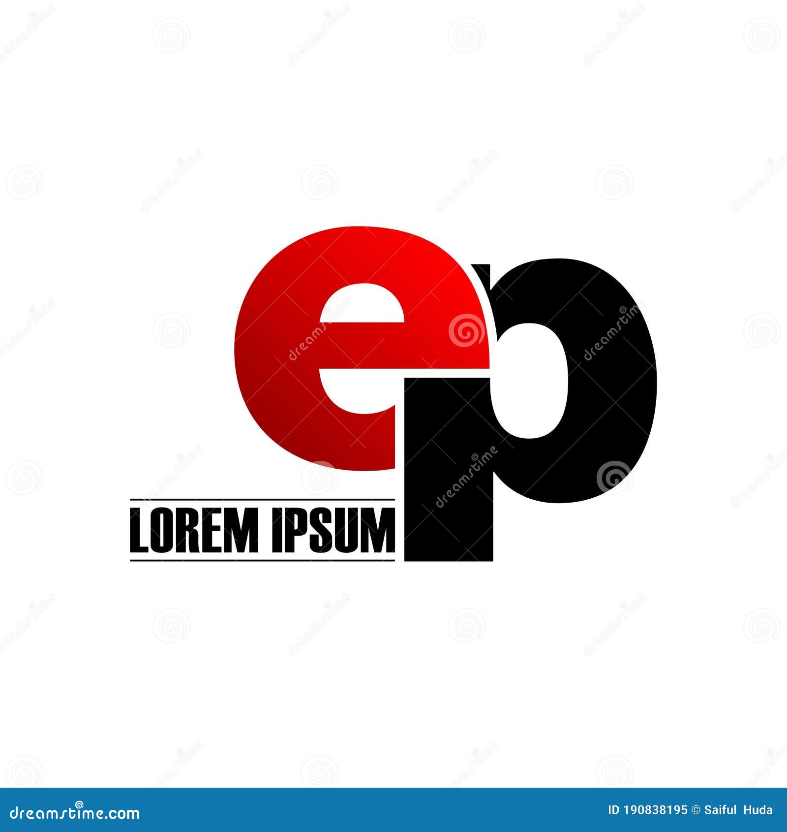 Letter EP Monogram Logo Icon Design Vector. Stock Vector - Illustration ...