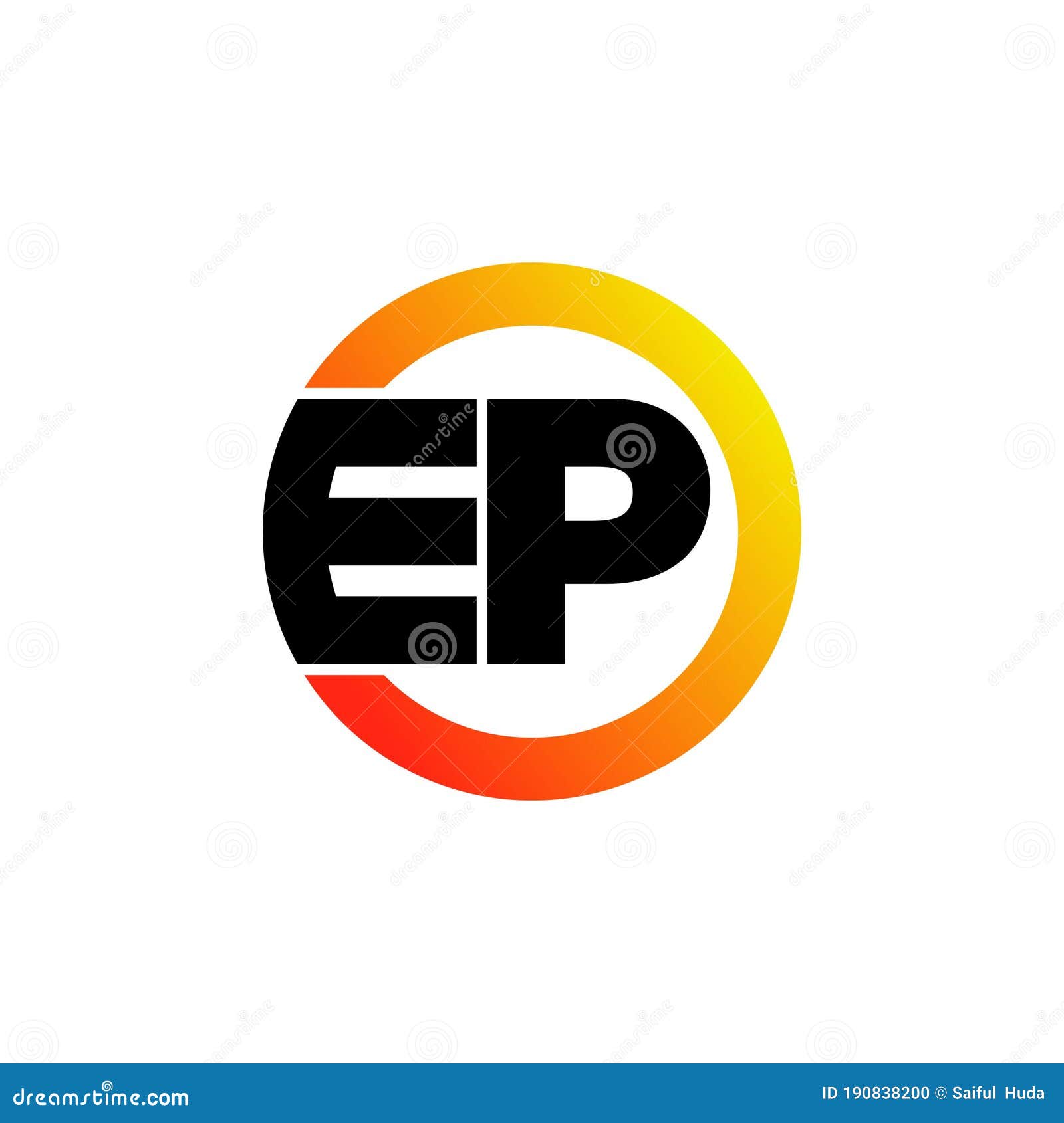 Letter EP Monogram Logo Icon Design Vector. Stock Vector - Illustration ...