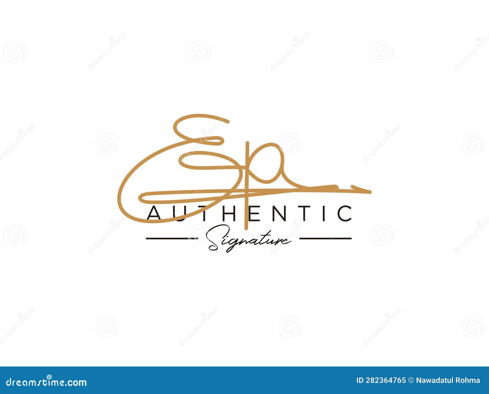 Letter EP Signature Logo Template Vector Stock Vector - Illustration of ...