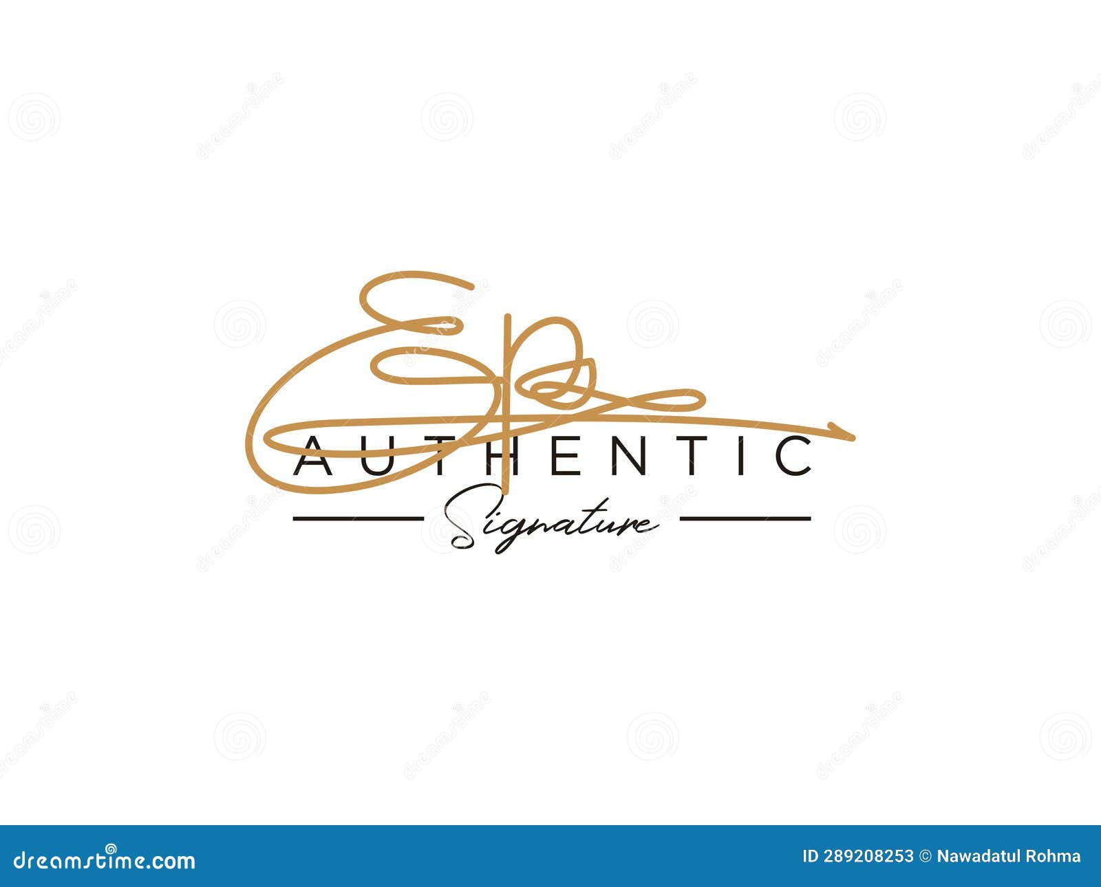 Letter EP Signature Logo Template Vector Stock Vector - Illustration of ...