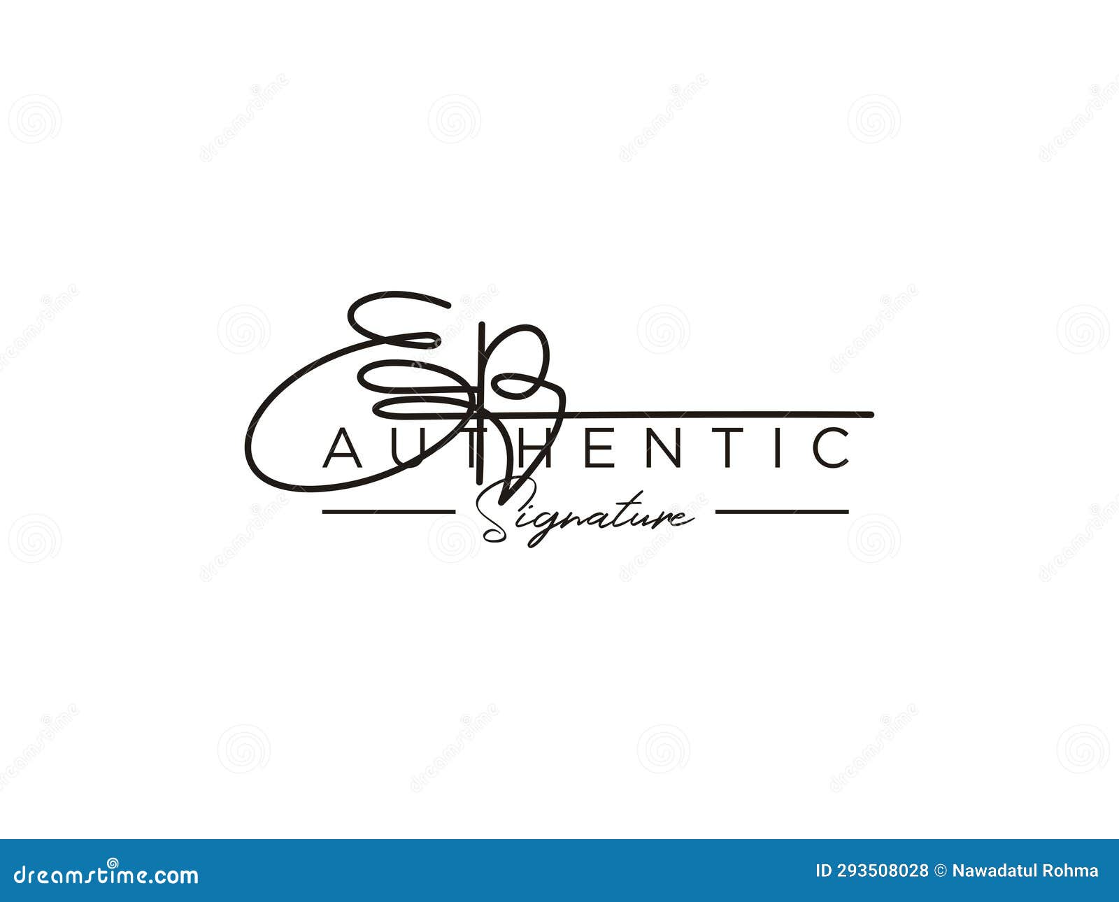 Letter EP Signature Logo Template Vector Stock Vector - Illustration of ...