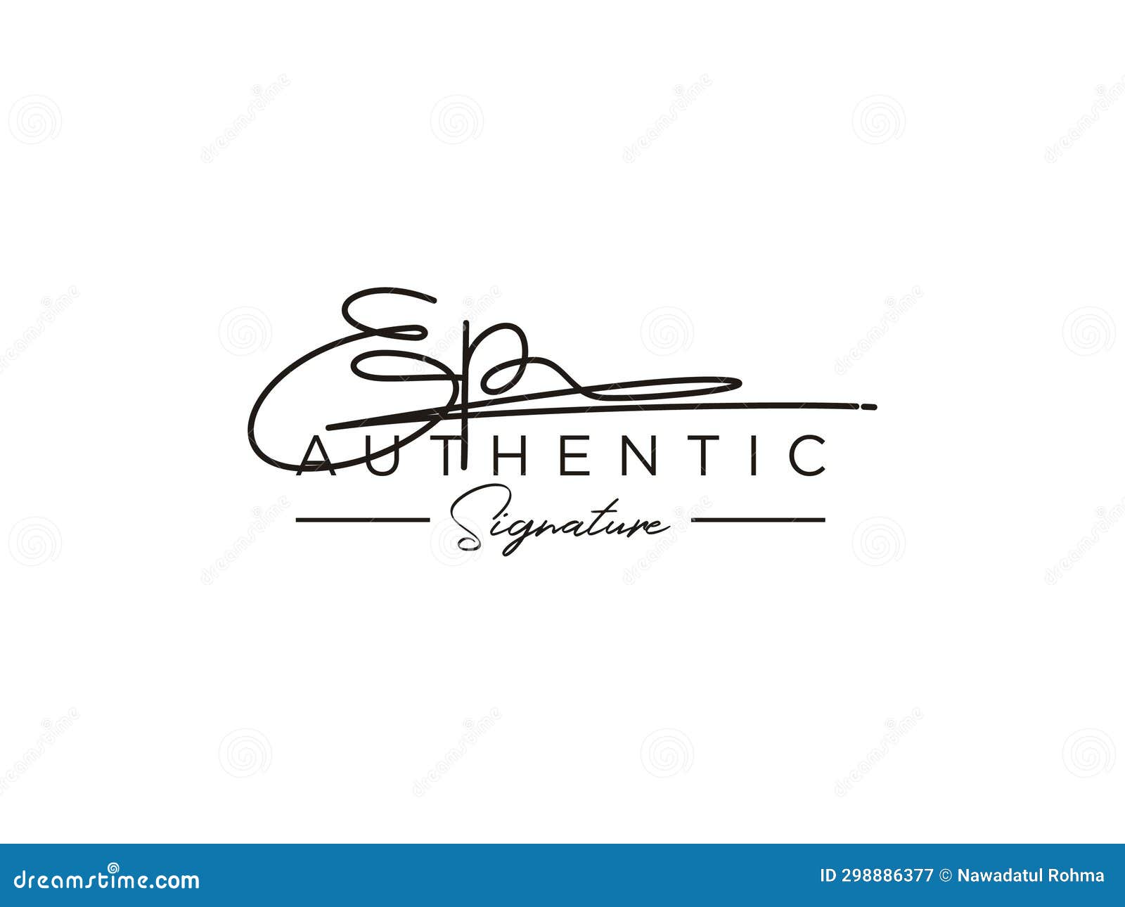Letter EP Signature Logo Template Vector Stock Vector - Illustration of ...