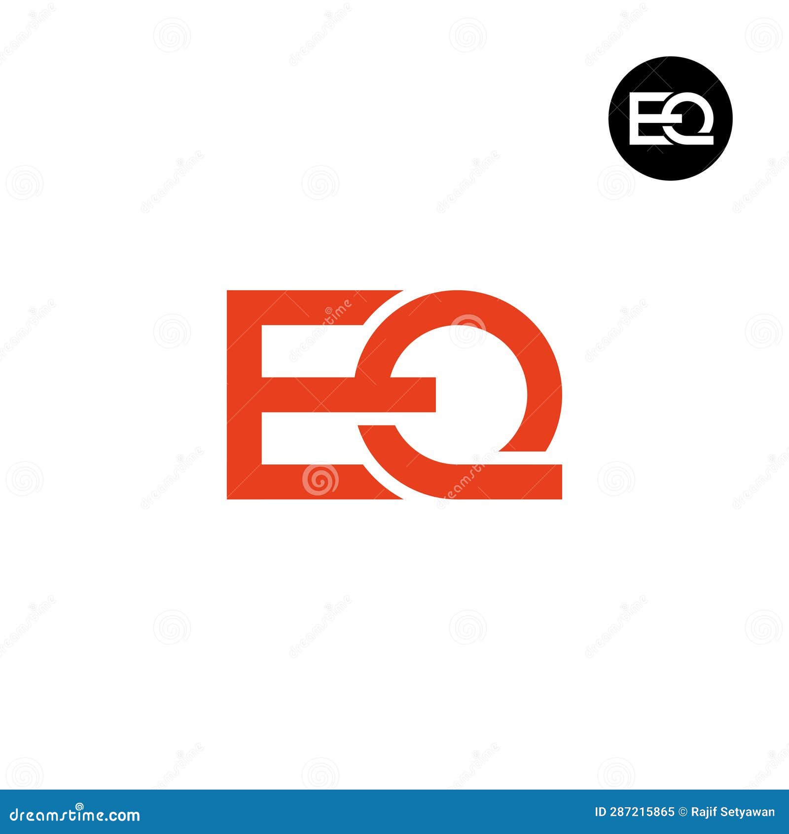 Letter EQ Monogram Logo Design Stock Illustration - Illustration of ...