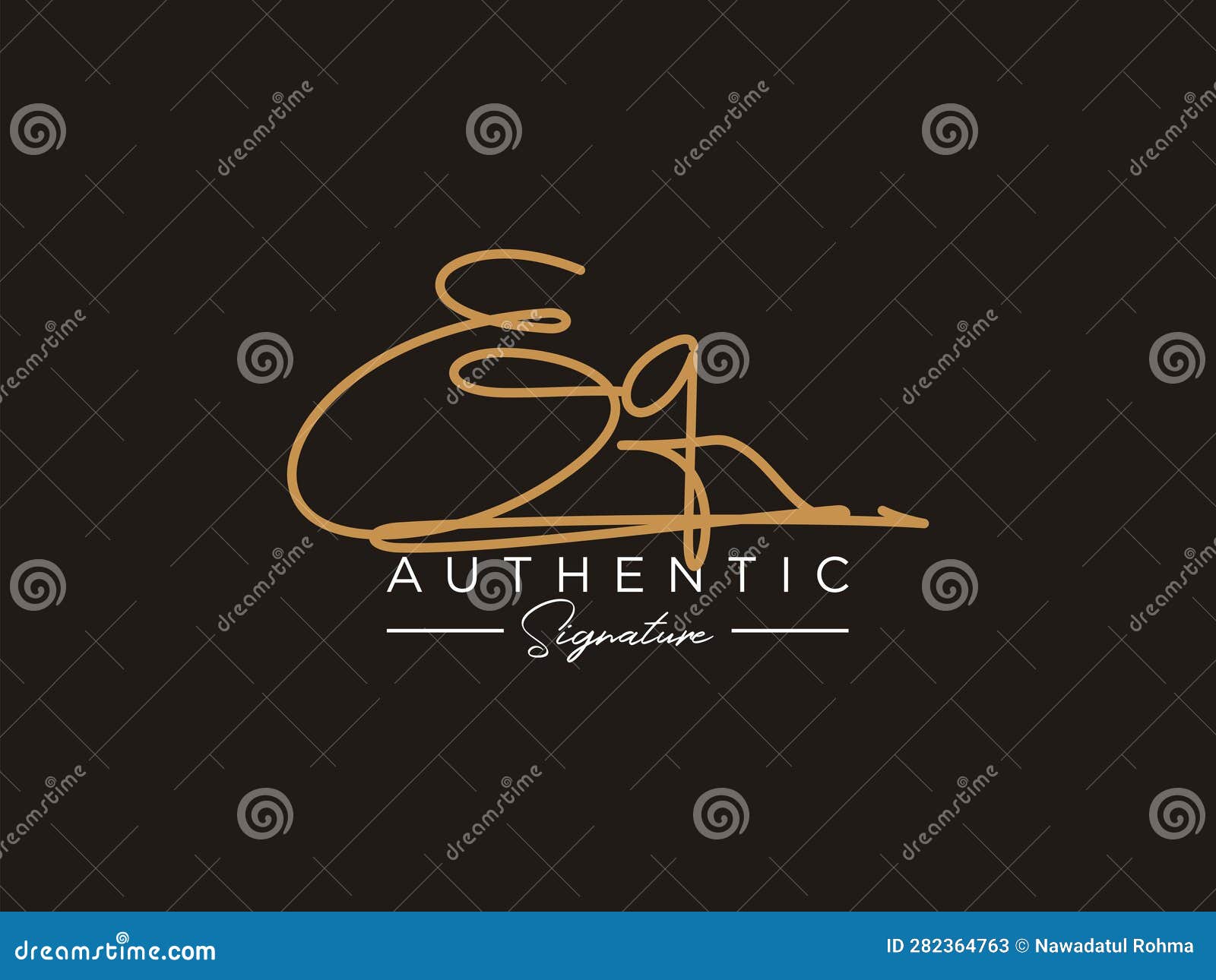 Letter EQ Signature Logo Template Vector Stock Vector - Illustration of ...