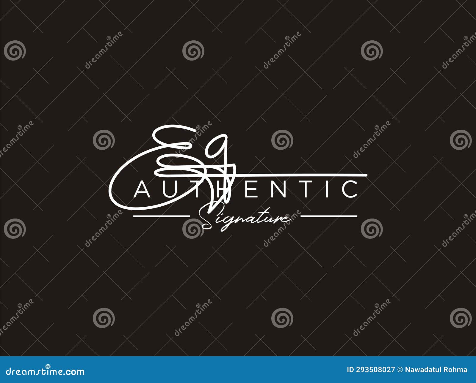 Letter EQ Signature Logo Template Vector Stock Vector - Illustration of ...
