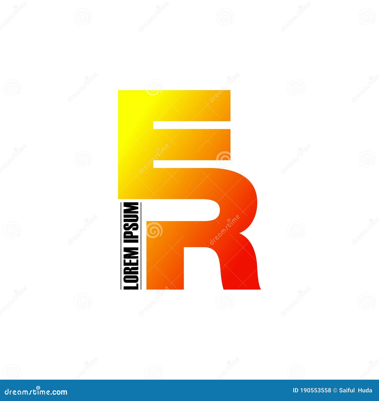 Letter ER Monogram Logo Icon Design Vector. Stock Vector - Illustration ...