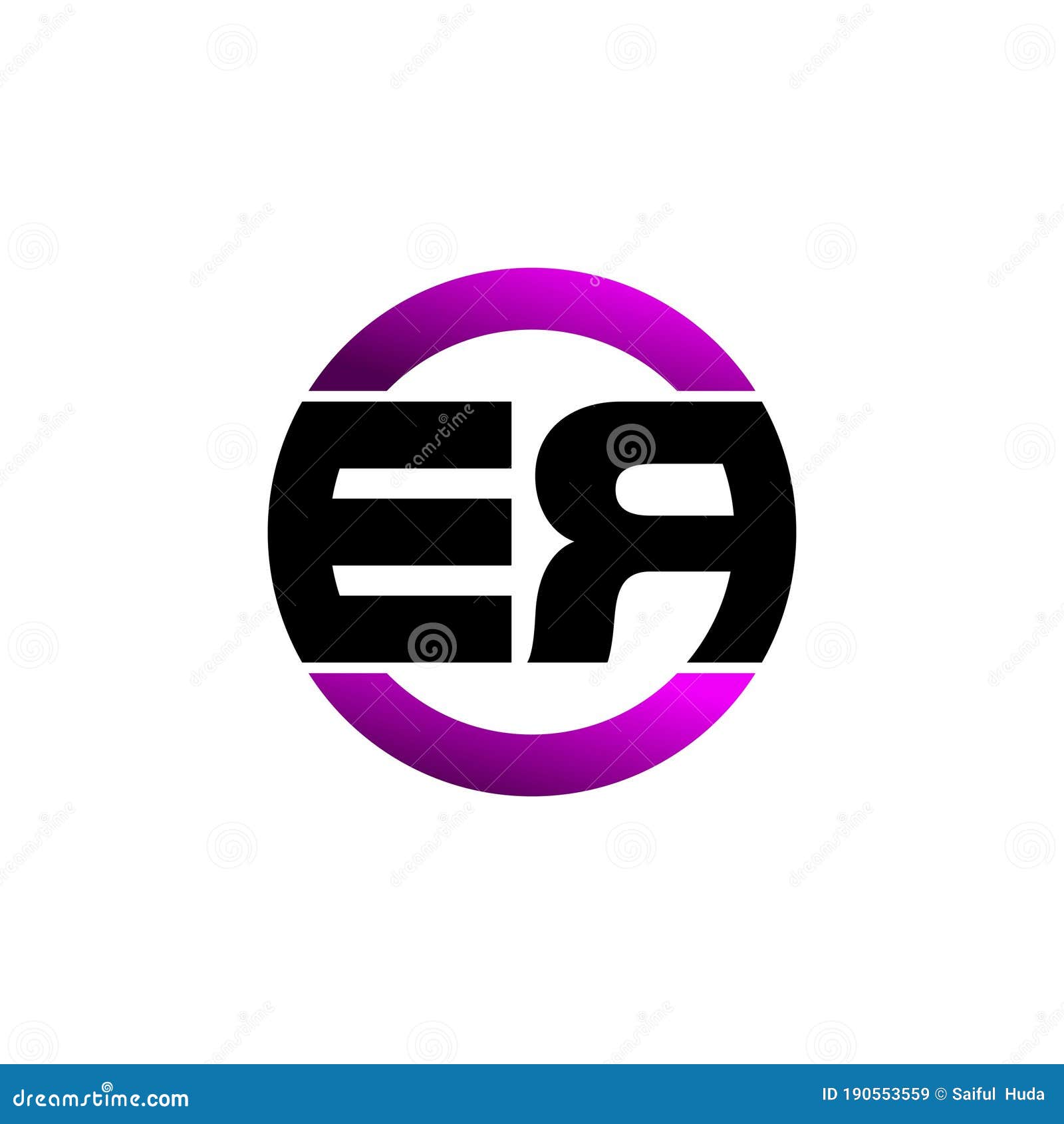 Letter ER Monogram Logo Icon Design Vector. Stock Vector - Illustration ...