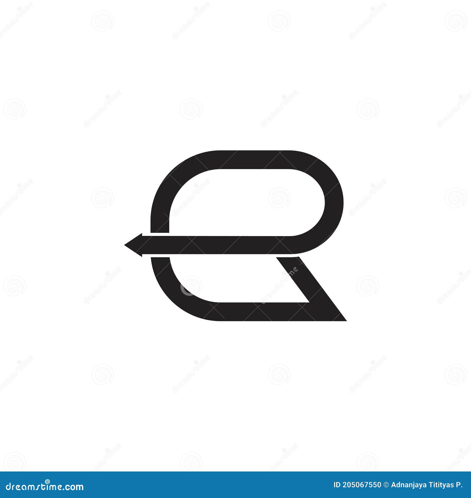 Letter Er Simple Square Motion Line Arrow Geometric Logo Vector ...