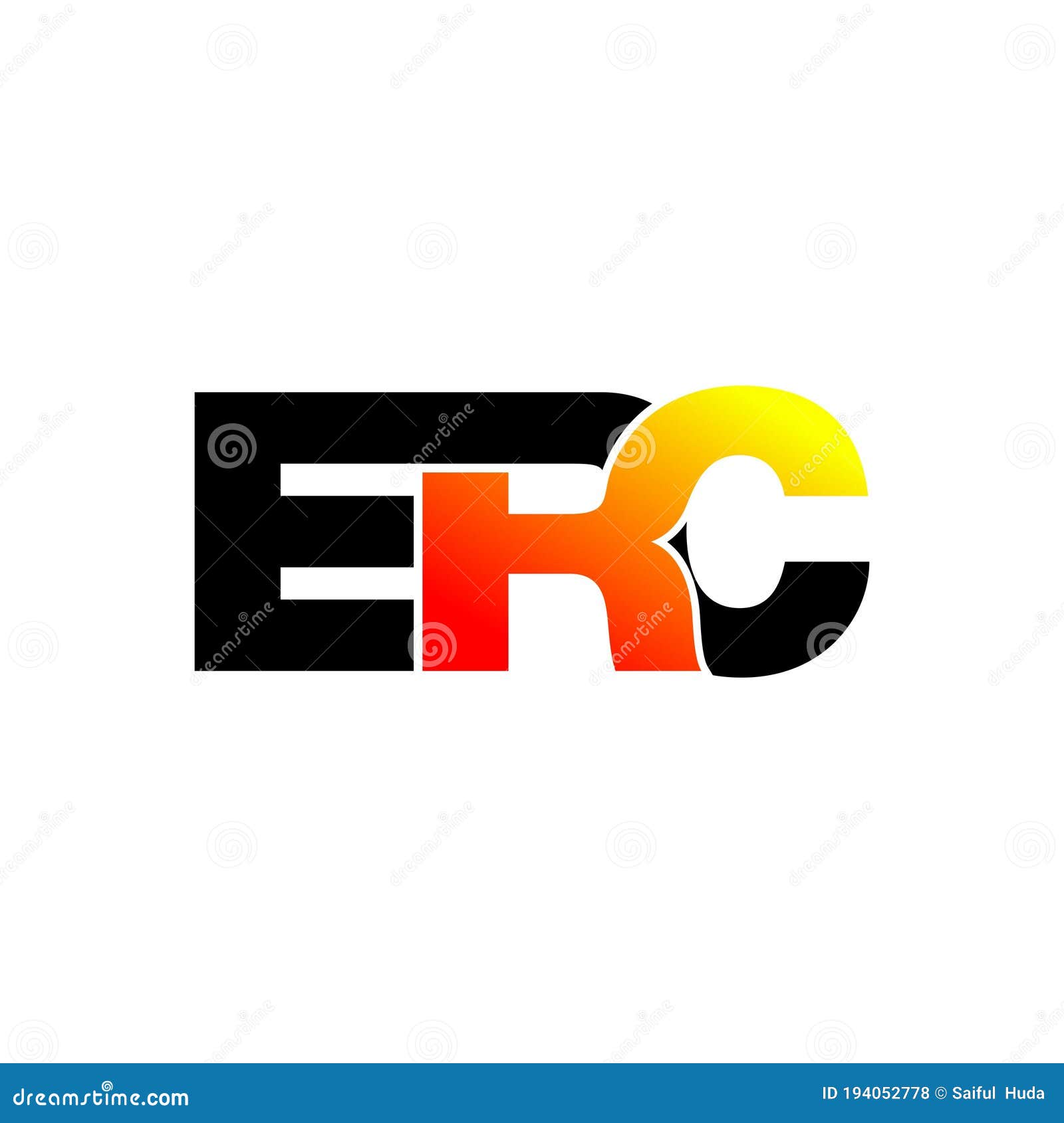 Letter ERC Simple Monogram Logo Icon Design. Stock Vector ...