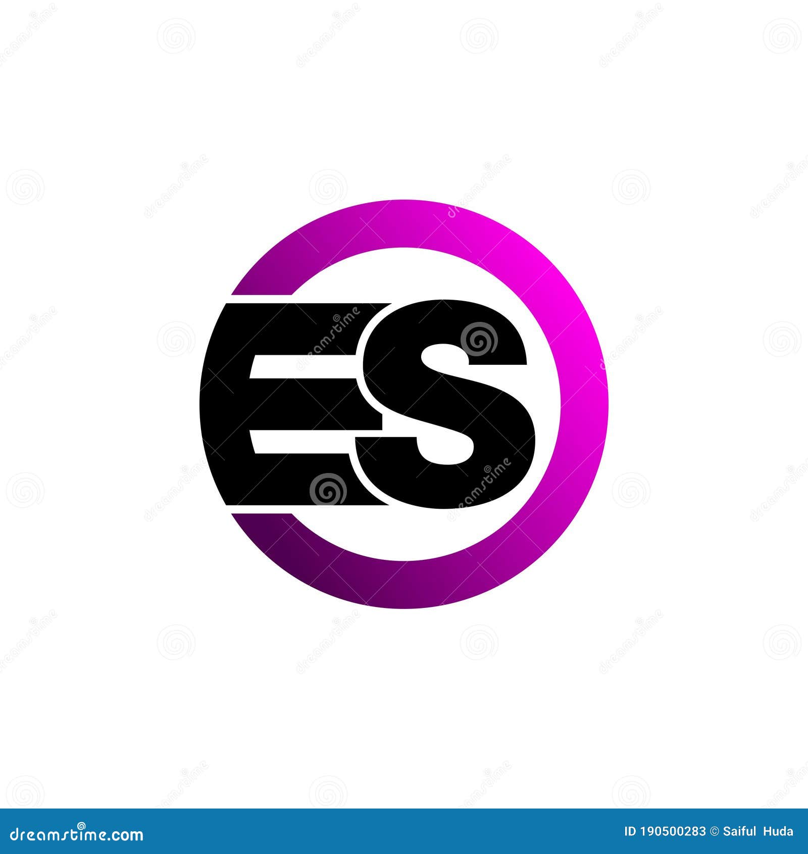 Letter ES Monogram Logo Icon Design Vector. Stock Vector - Illustration ...