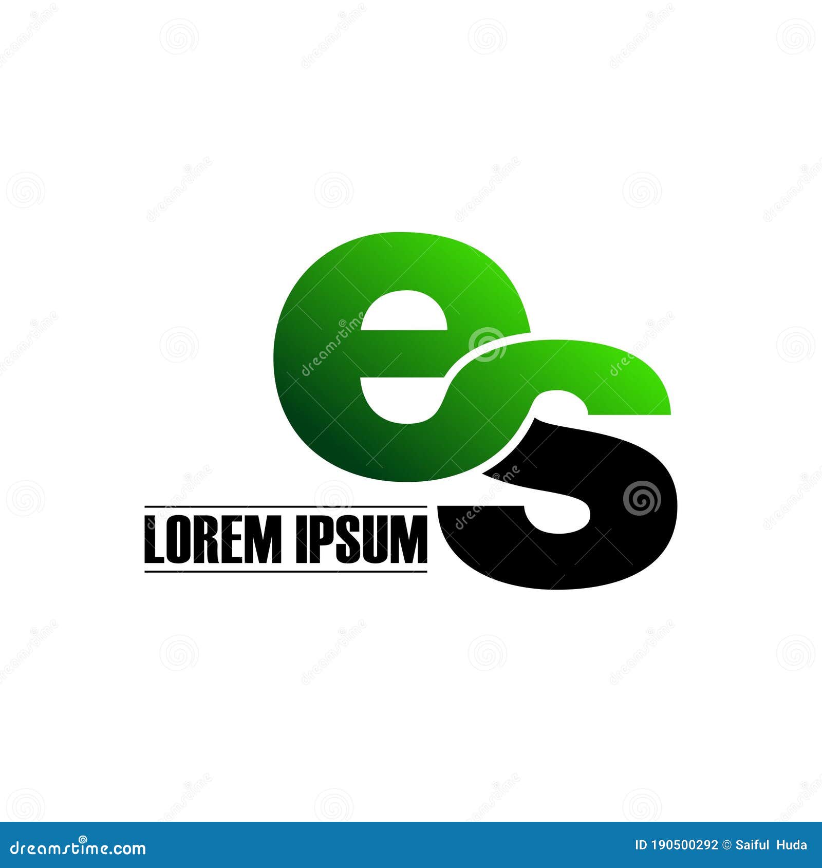 Letter ES Monogram Logo Icon Design Vector. Stock Vector - Illustration ...