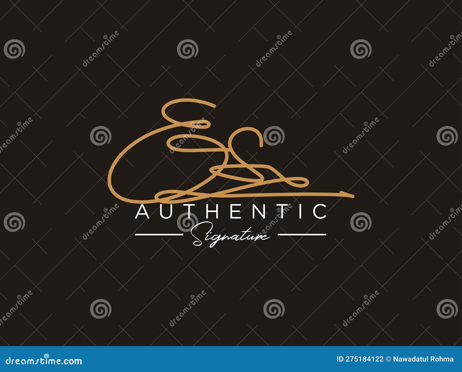 Letter ES Signature Logo Template Vector Stock Vector - Illustration of ...