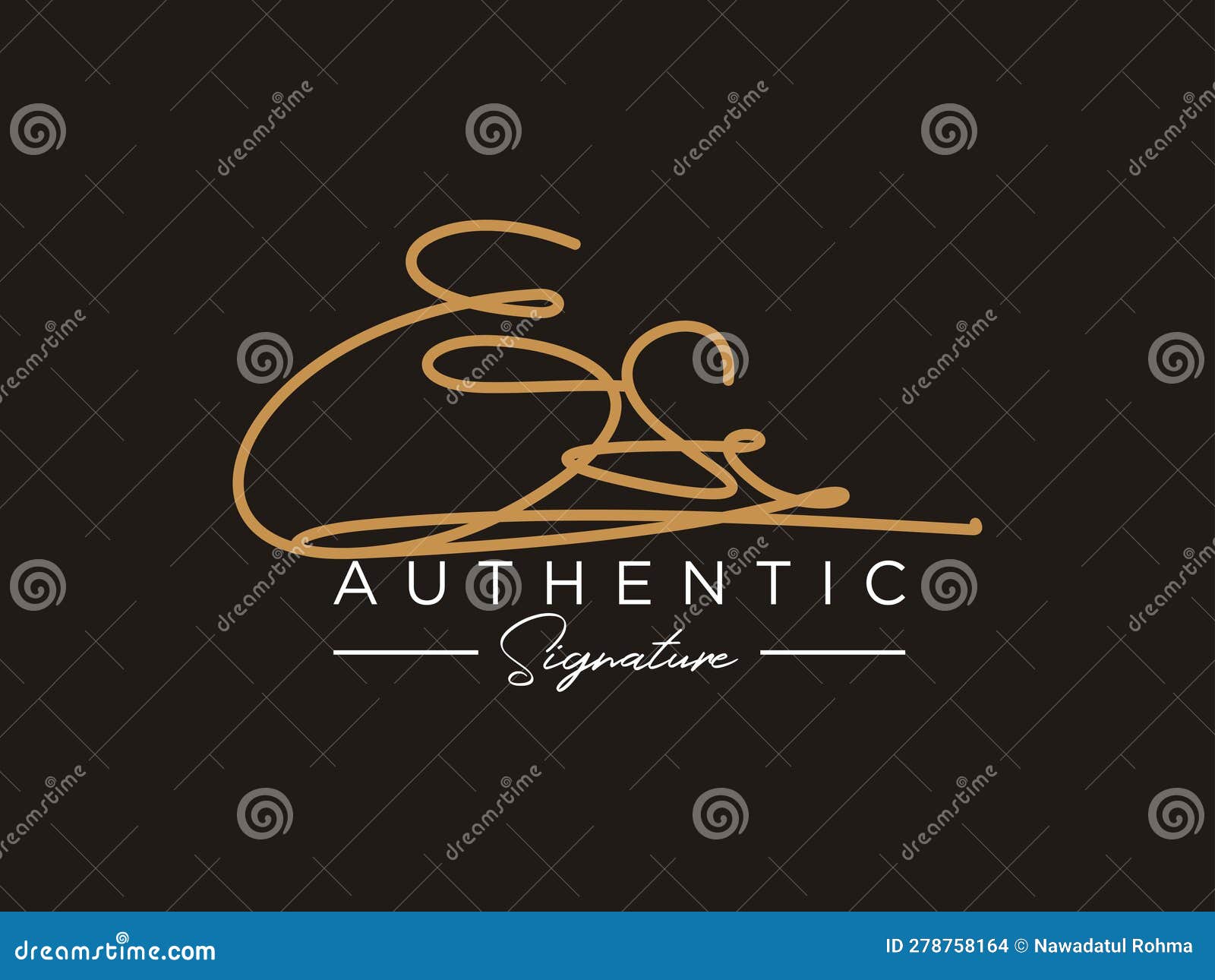 Letter ES Signature Logo Template Vector Stock Vector - Illustration of ...