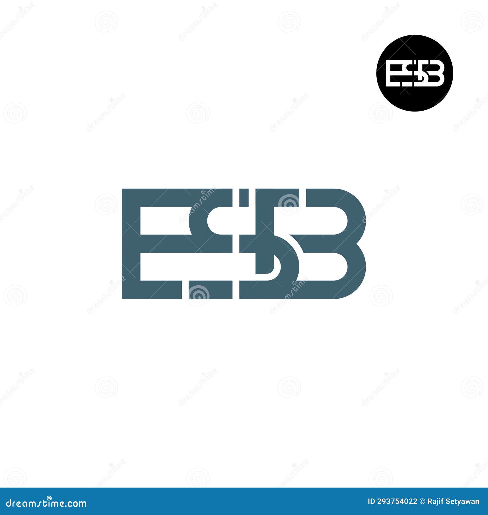 Letter ESB Monogram Logo Design Stock Vector - Illustration of brand ...