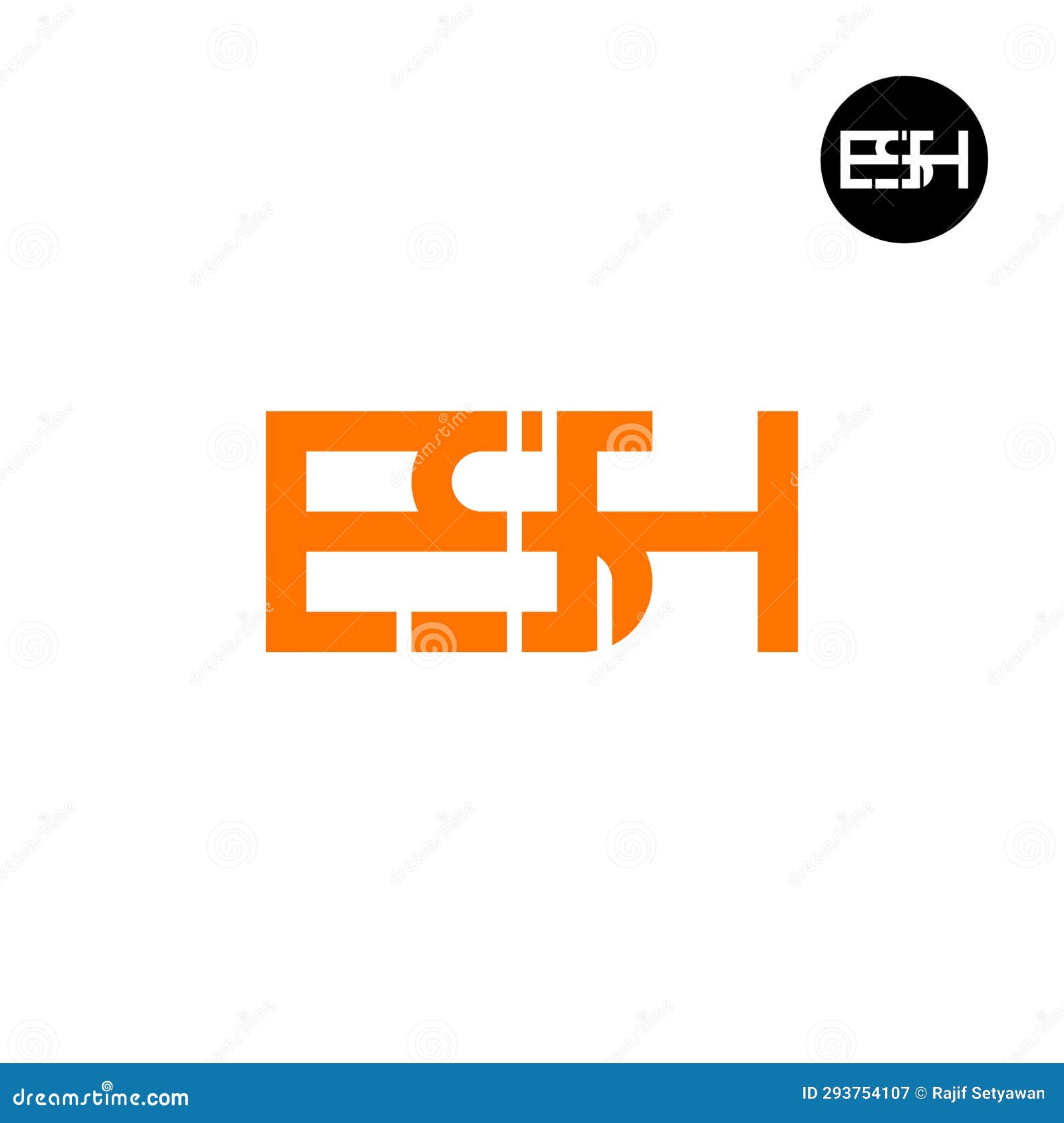 Letter ESH Monogram Logo Design Stock Vector - Illustration of designs ...