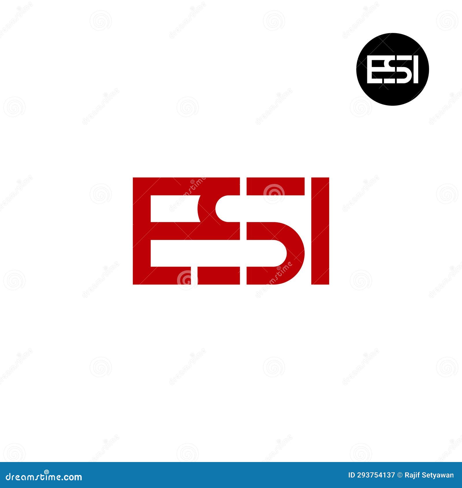 Letter ESI Monogram Logo Design Stock Vector - Illustration of ...