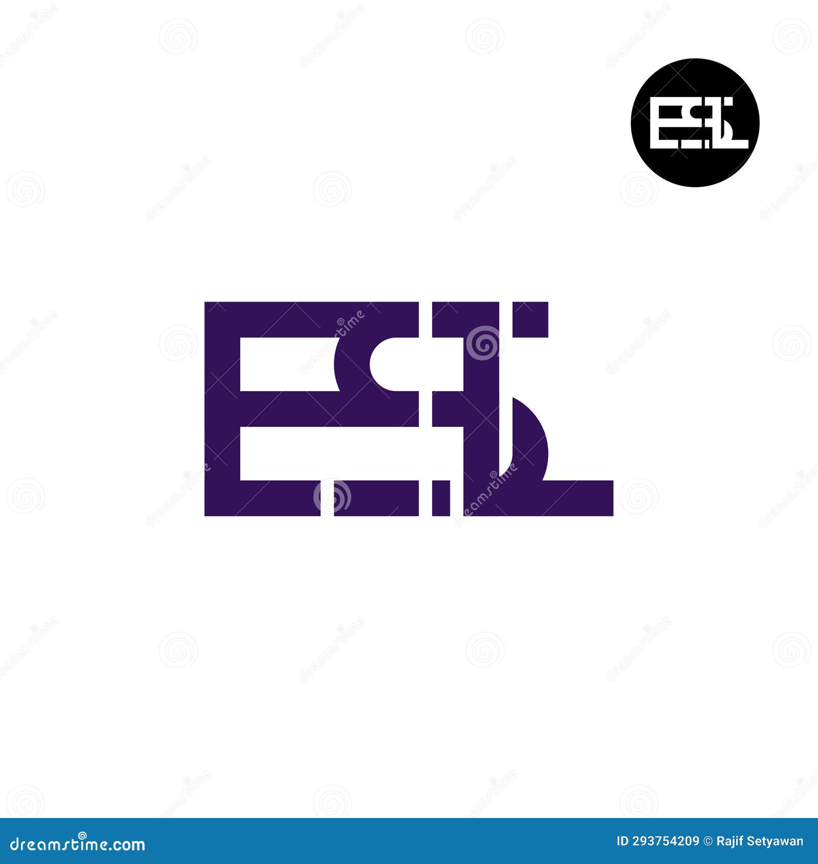 Letter ESL Monogram Logo Design Stock Vector - Illustration of logotype ...