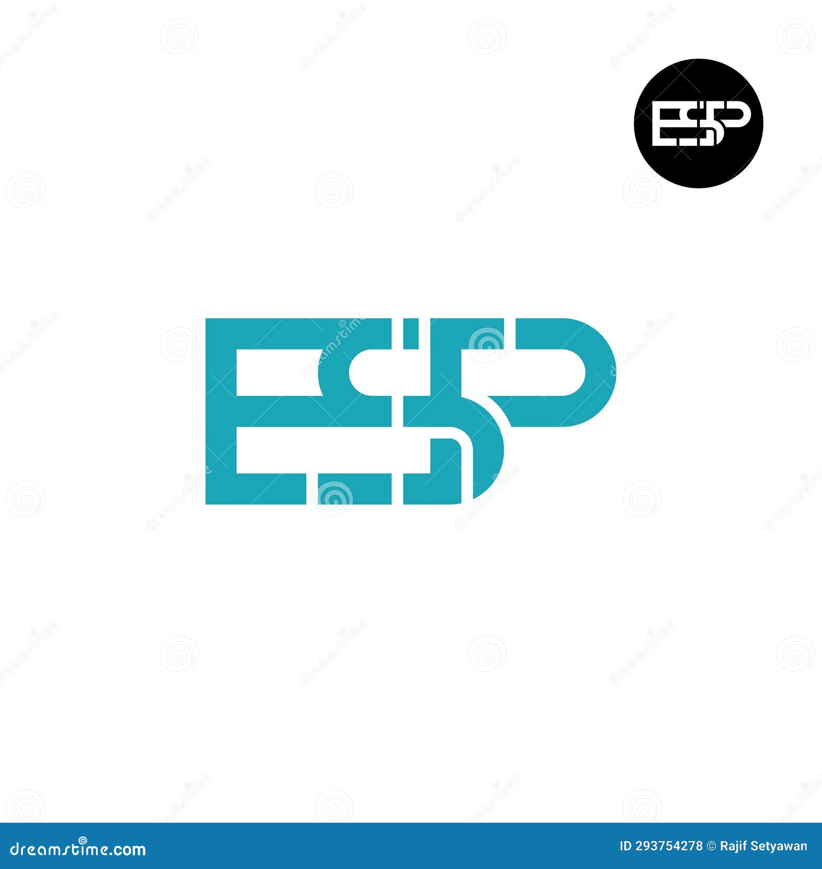 Letter ESP Monogram Logo Design Stock Vector - Illustration of monogram ...