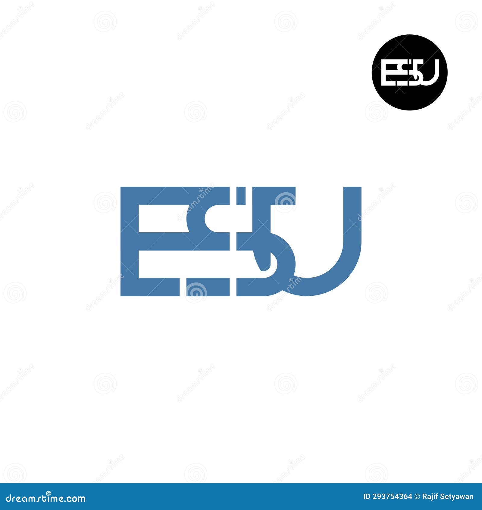 Letter ESU Monogram Logo Design Stock Vector - Illustration of ...