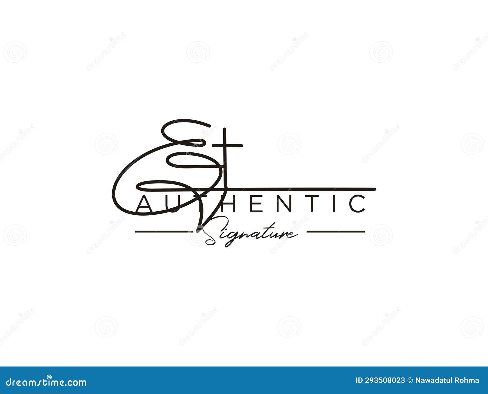 Letter ET Signature Logo Template Vector Stock Vector - Illustration of ...