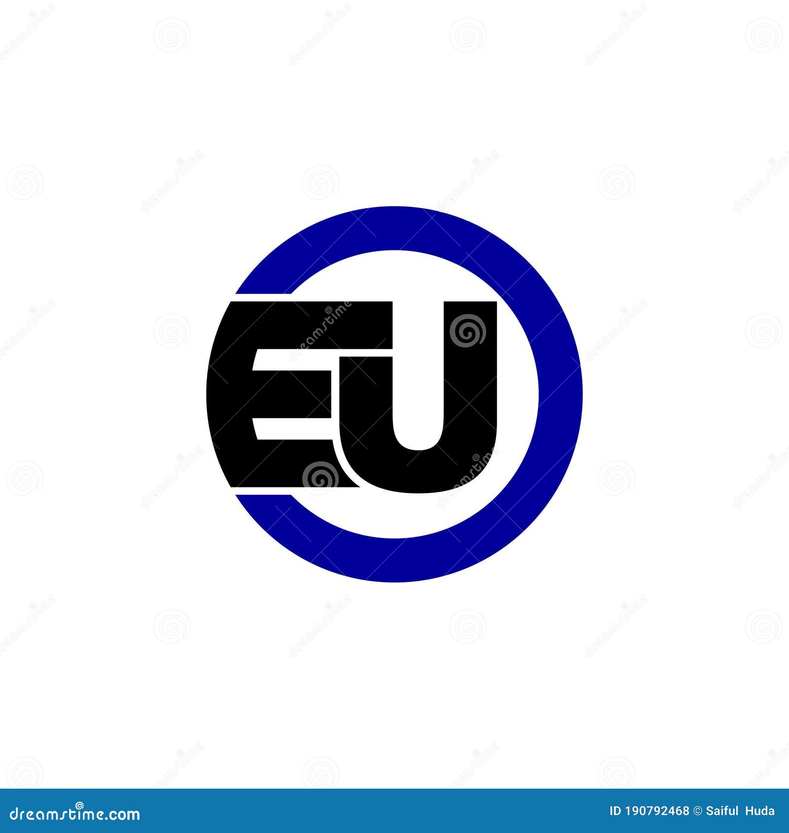 Letter EU Monogram Logo Icon Design Vector. Stock Vector - Illustration ...